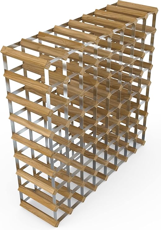 RTA Traditional Wine Rack - Fully Assembled, Handsome FSC Natural Pine ...