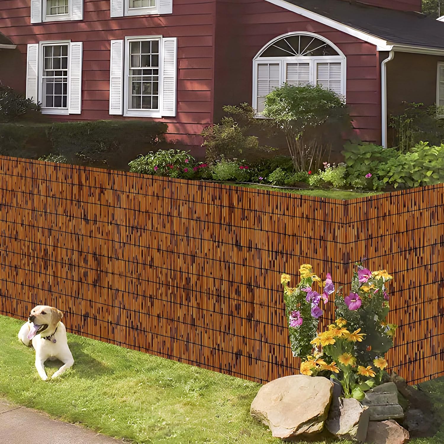 Amazon.com : TOOKNIN 2 Pack Natural Reed Fence,4FT X 16.4FT Bamboo ...