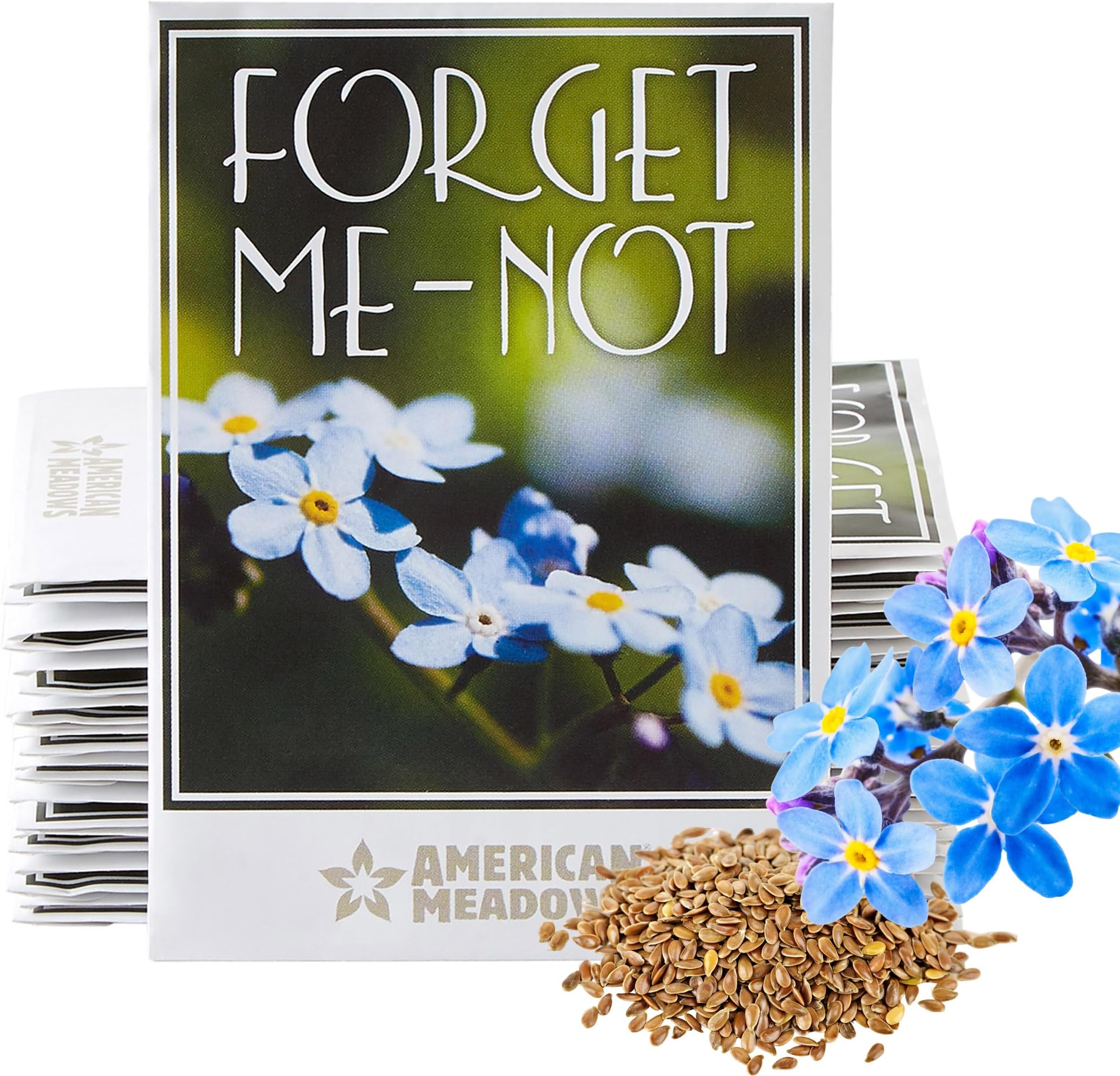 Amazon.com : 50 Pcs Funeral Favors Forget Me Not Memorial Seed Packets ...