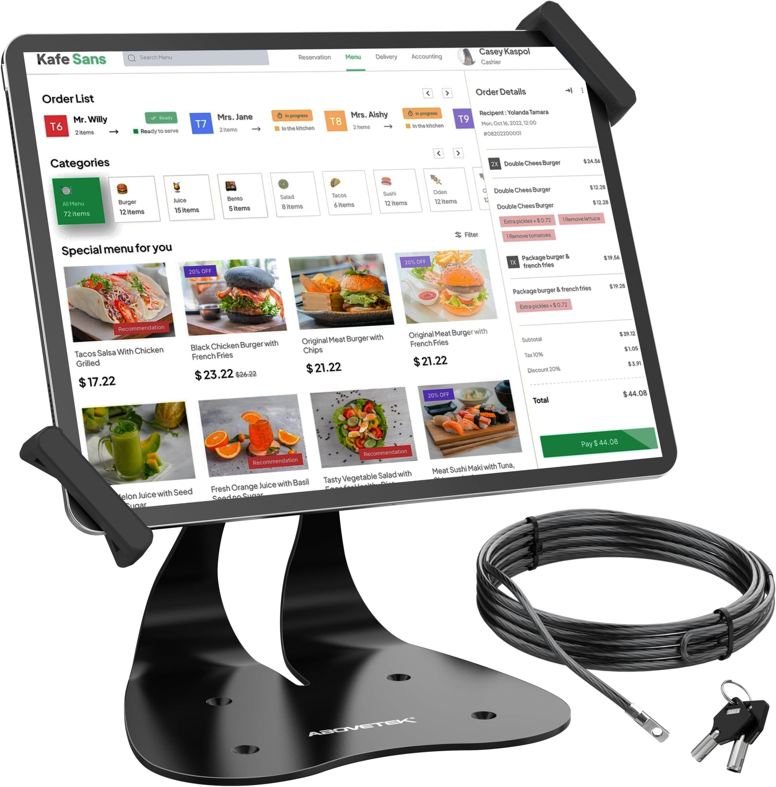 AboveTEK Anti-Theft Tablet Stand, Universal Security POS Tablet Holder ...