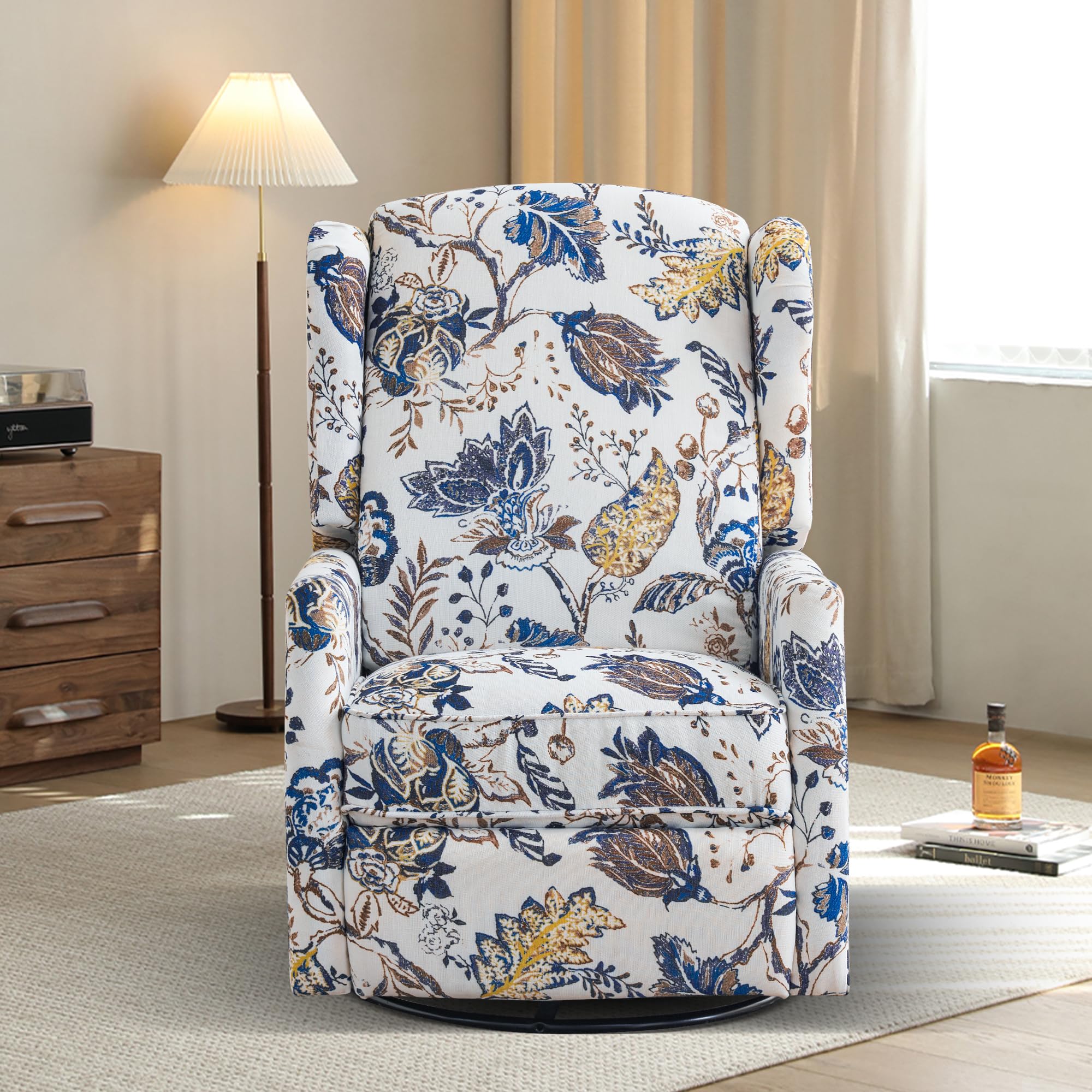 Amazon.com: GUEAPY Swivel Rocker Recliner-Printed Modern Rocker ...