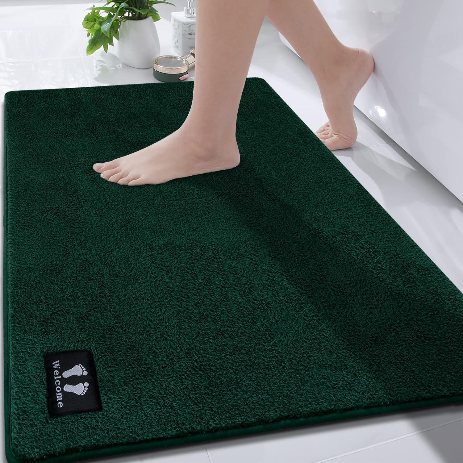 SFLXO 120cm x 70cm Non Slip Bath Mat Machine Washable Bath-Mats For ...