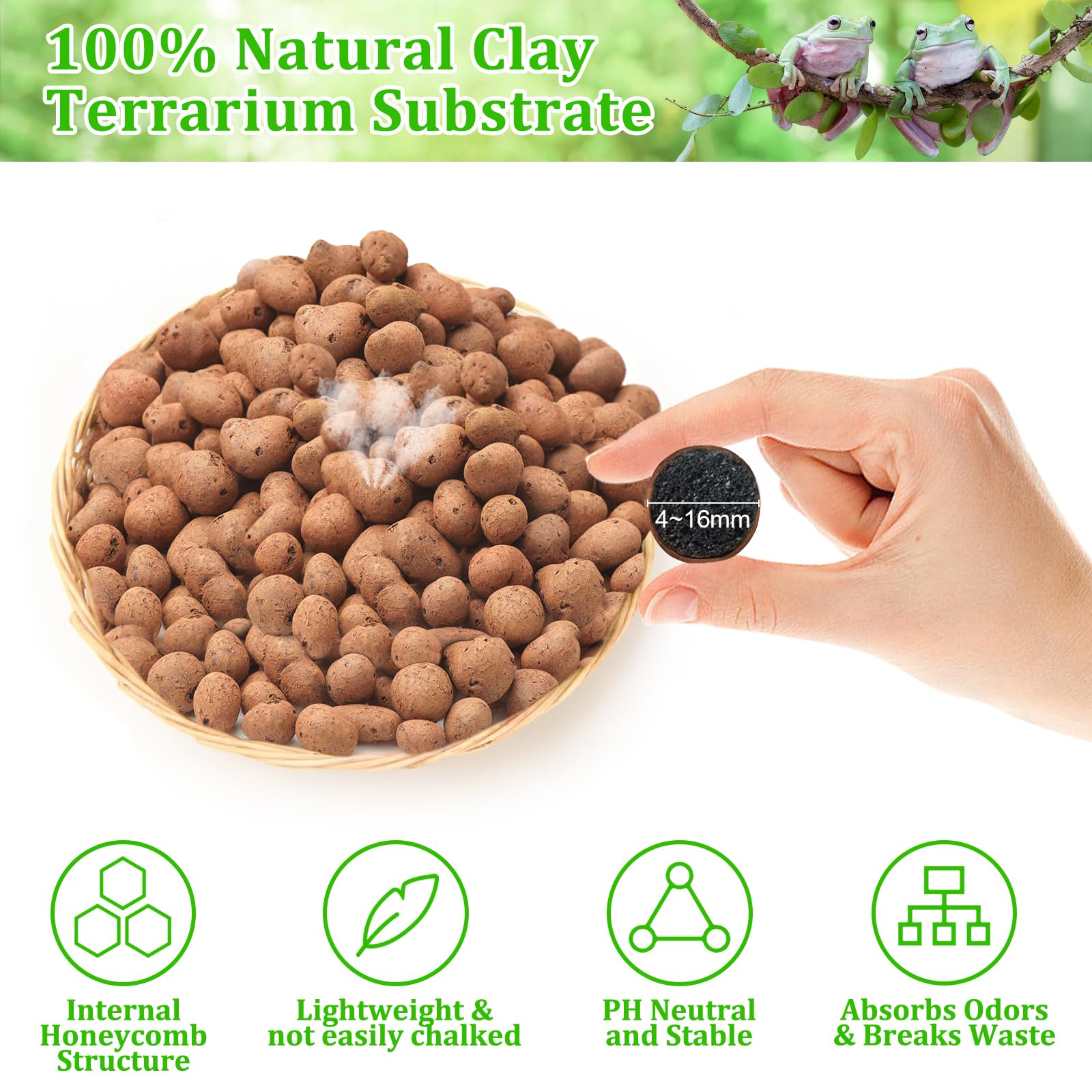 Snapklik.com : Riare 10LBS Expanded Clay Balls Terrarium Substrate For ...