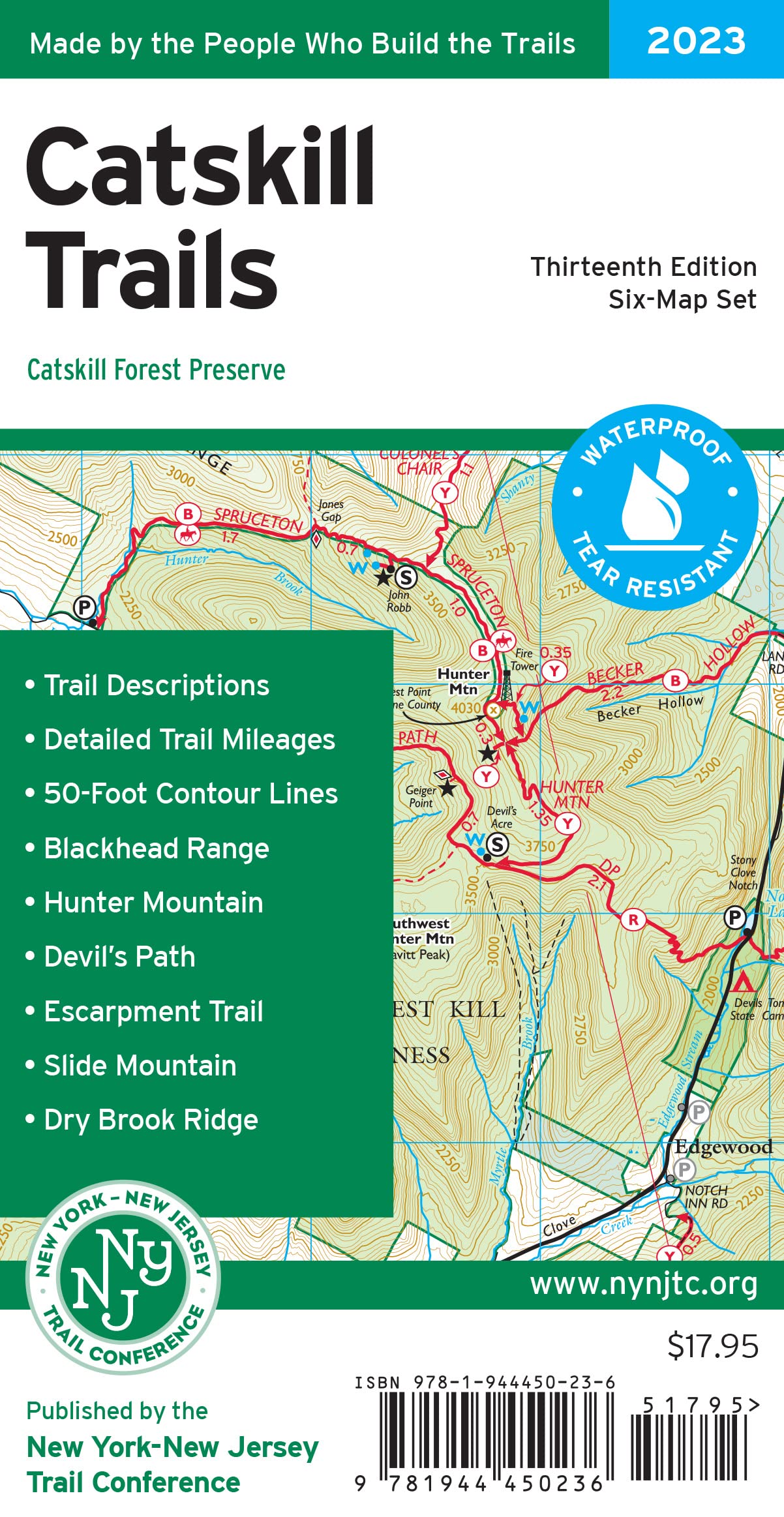 Catskill Trails Map, 2023: Catskill Forest Preserve: New York-New ...