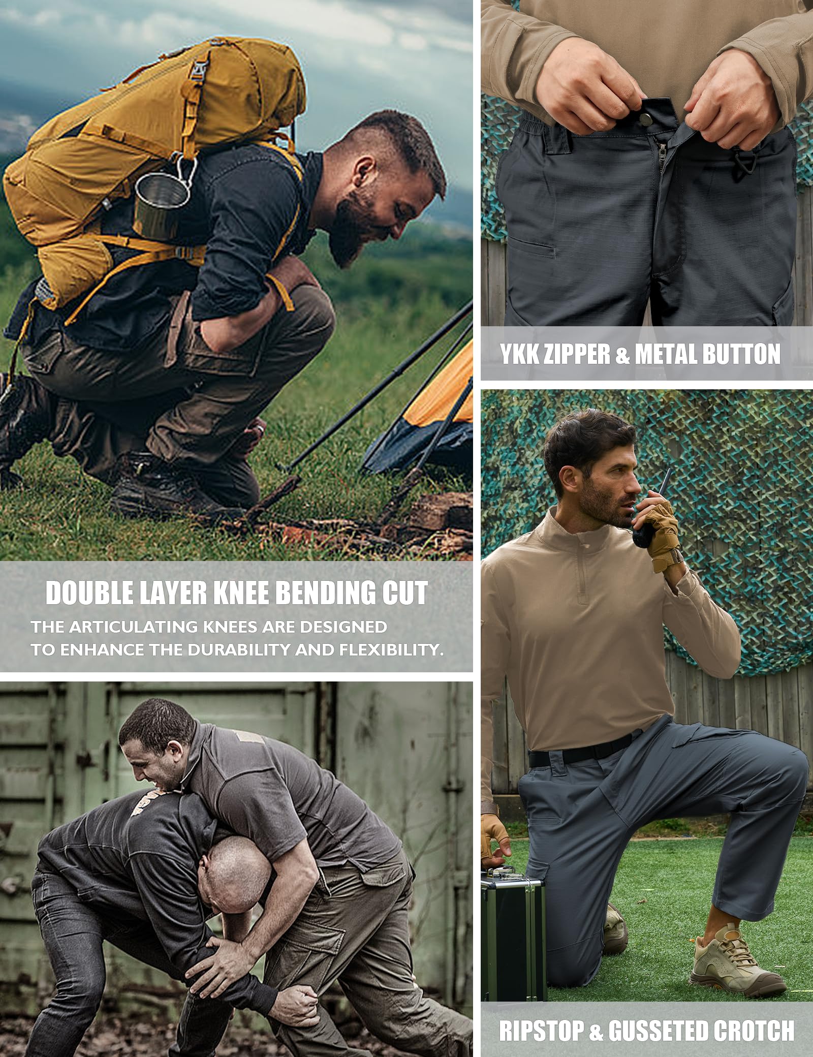 Snapklik.com : MOURCE Waterproof Work Pants For Men - Wrinkle Free ...