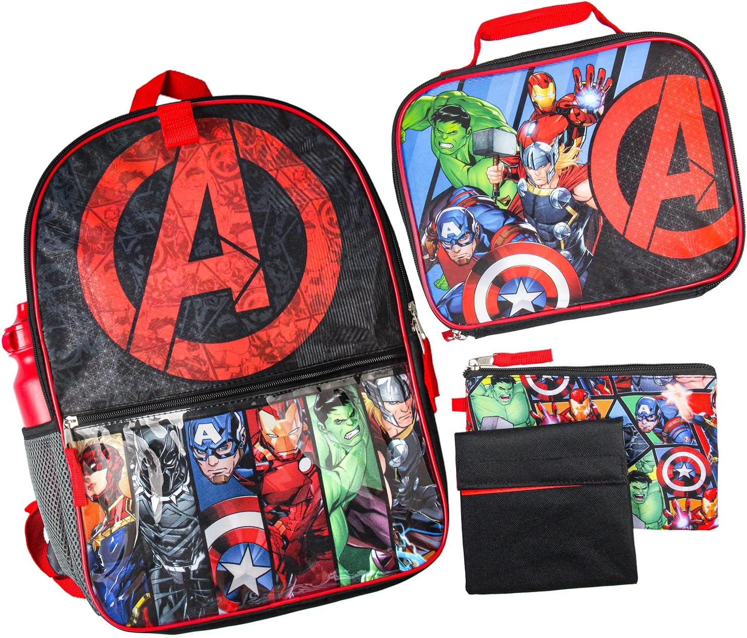 Amazon.com: Marvel Avengers Backpack and Lunch Box Set for Kids ...