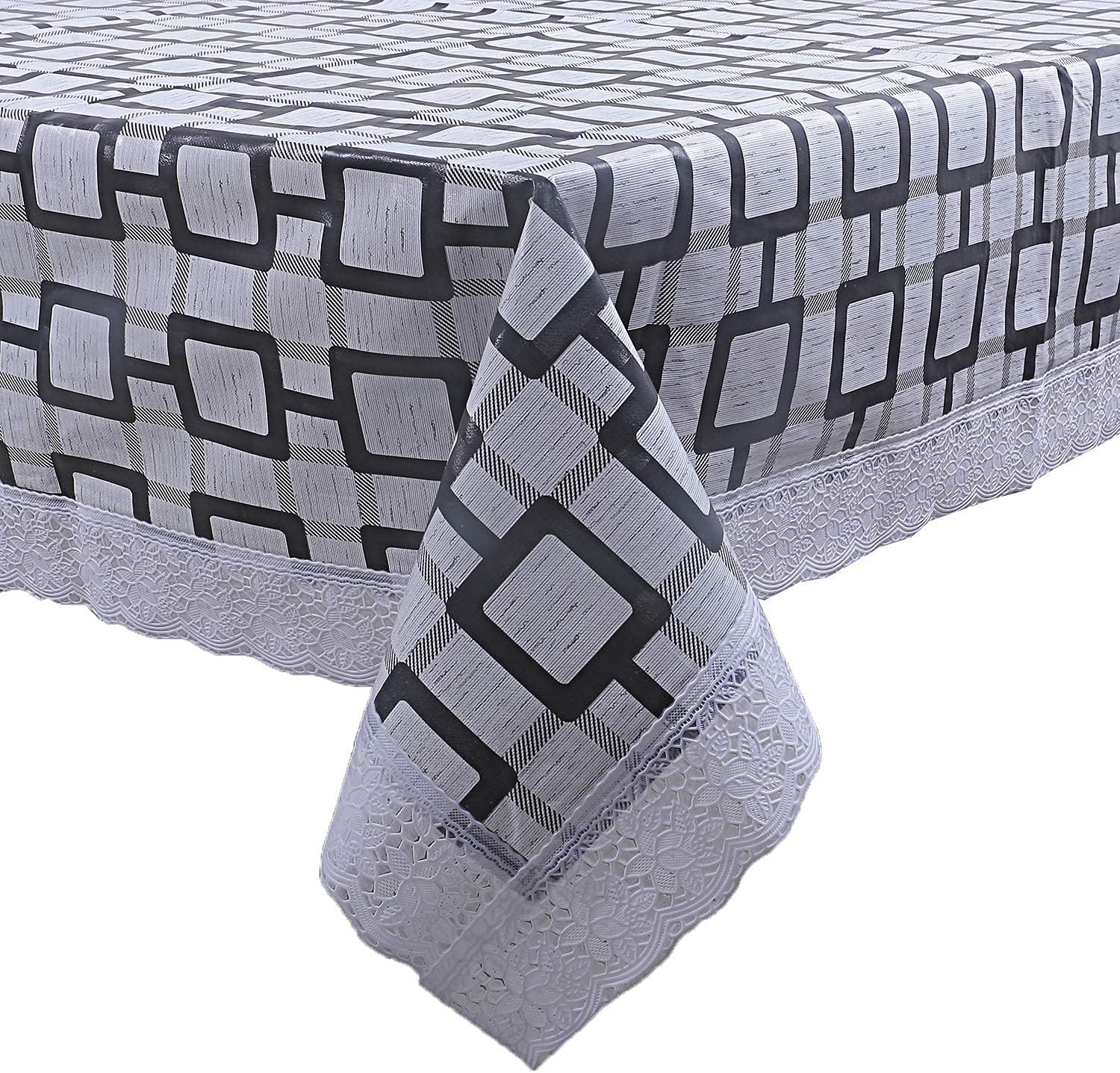 Buy Homerz Plastic Hd Design Rectangular Dining Table Cover, 60 X 90 ...