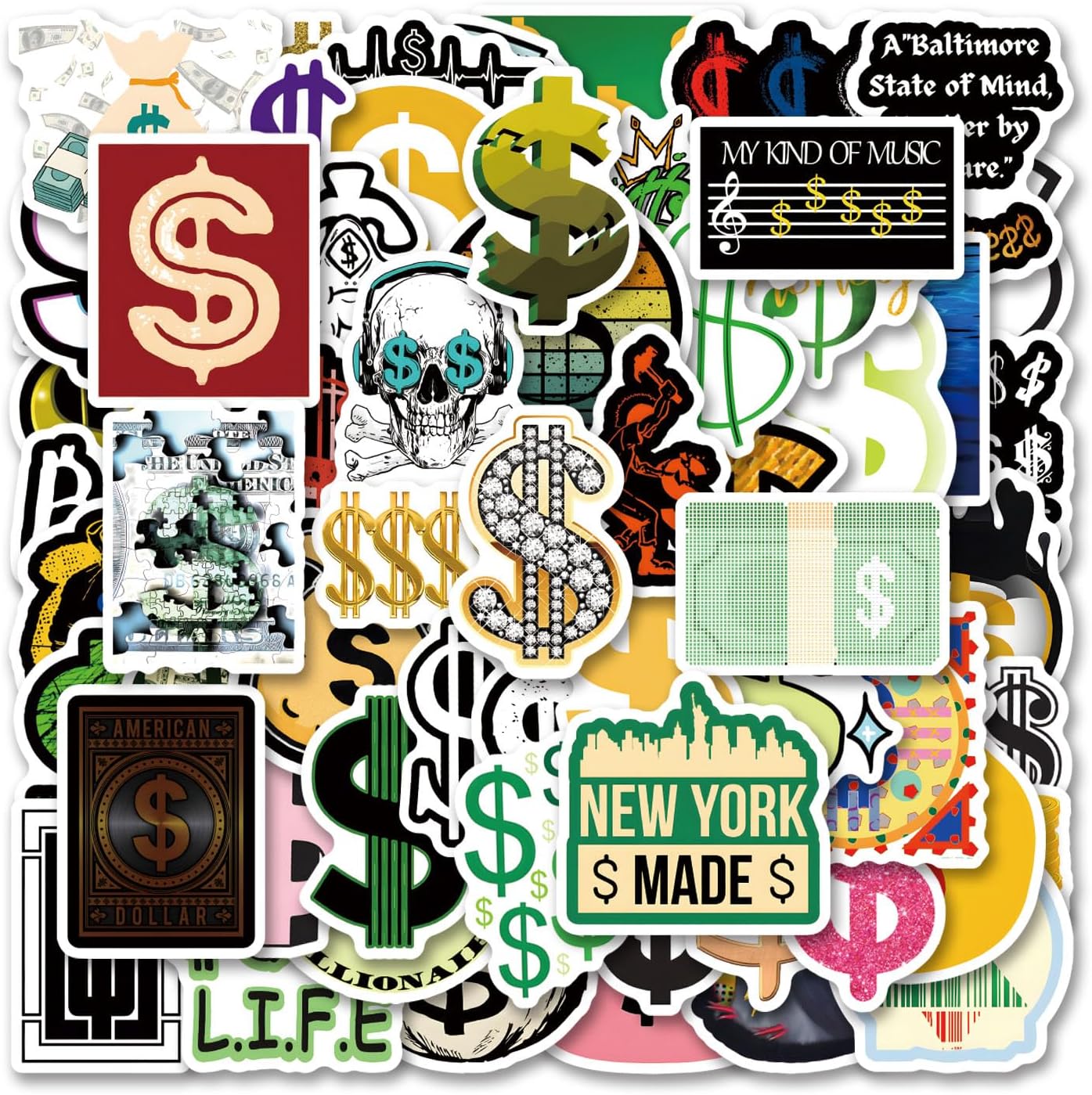 Amazon.com: 126pcs Cool Money Wealth Meme Stickers for Adults, Money ...