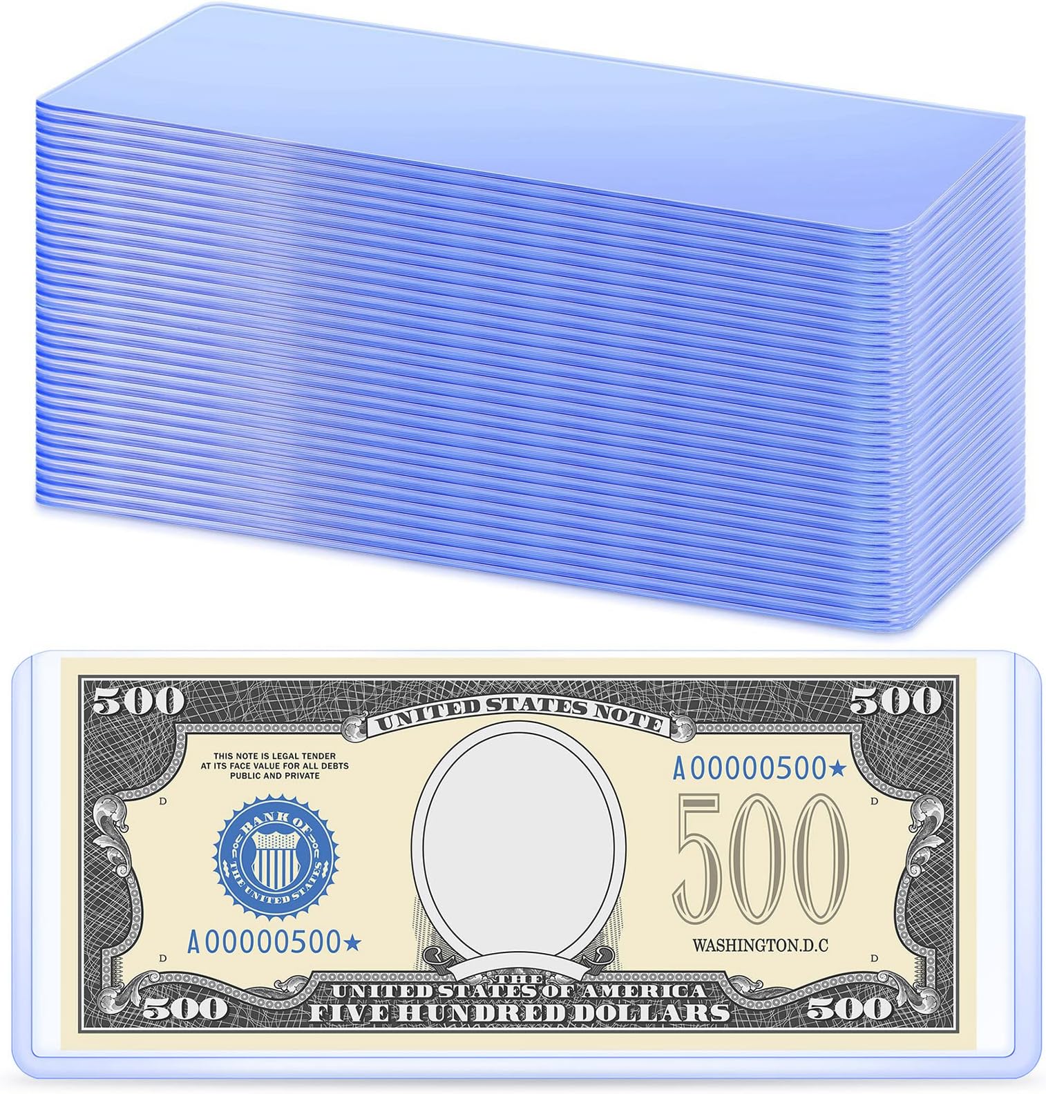 Amazon.com : Bill Clear Holders Currency PVC Holder Transparent Bill ...