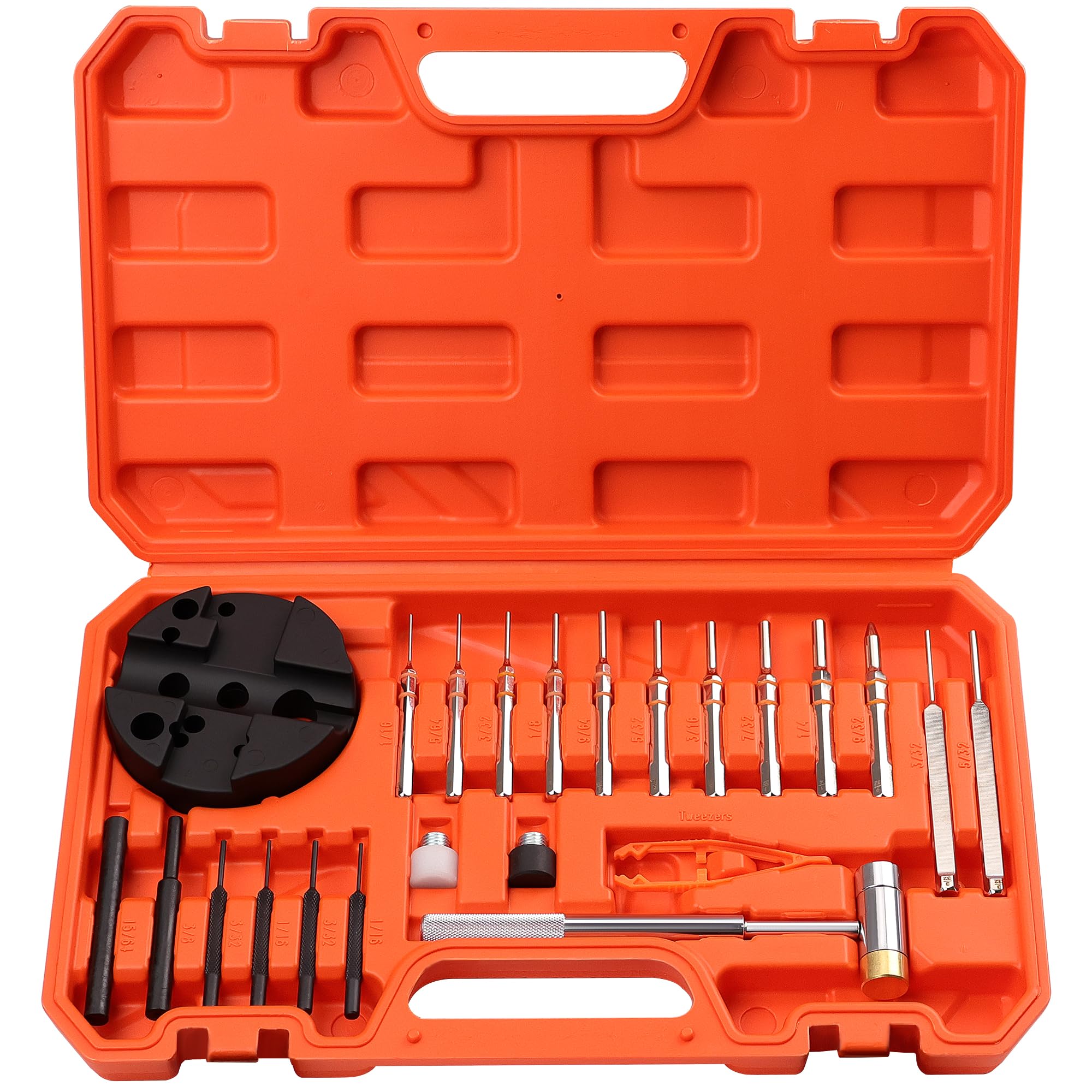 Amazon.com: HORUSDY 23-Piece Punch Set Roll Pin Punch Set and Hammer ...