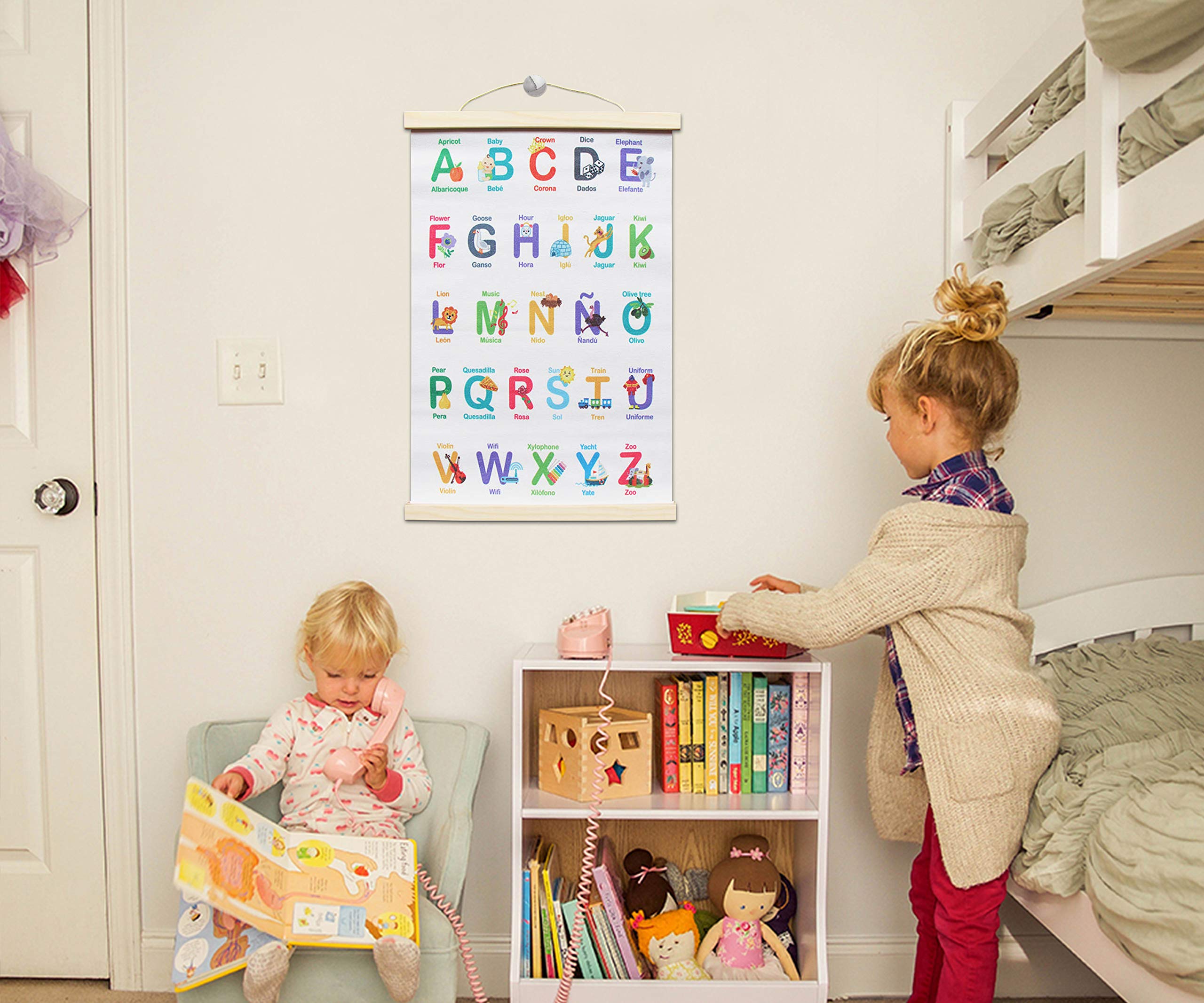 Buy Globe Toddlers Bilingual Alphabet Poster, Abc Poster For Toddlers ...