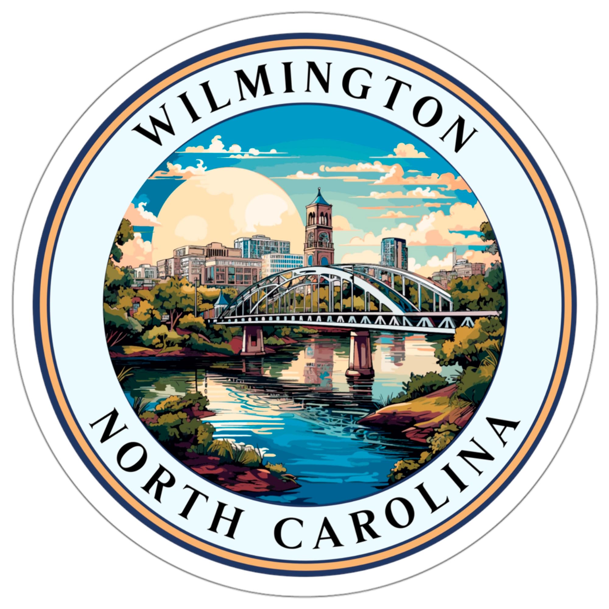 Amazon.com: Wilmington North Carolina Sticker Travel Weatherproof ...