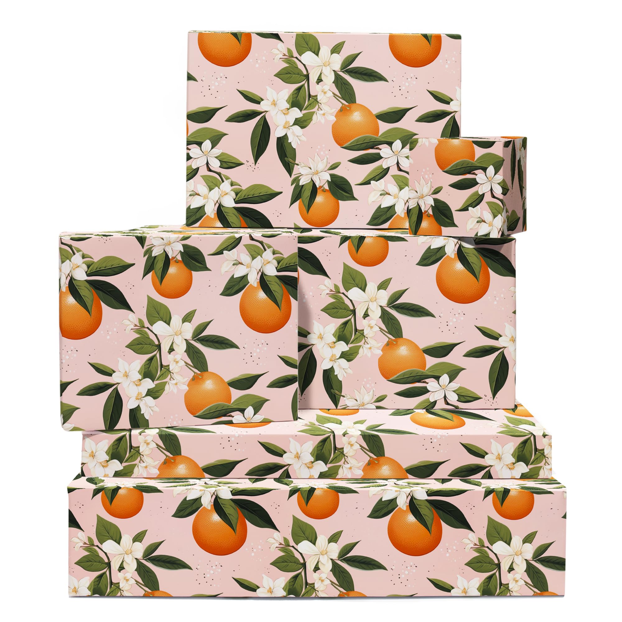 Amazon.com: CENTRAL 23 Orange Wrapping Paper - 6 Sheets of Eco Birthday ...