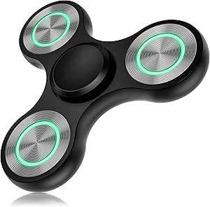 Fidget Toy Spinner with Luminous Light, Ultra Durable Stainless Steel Bearing High Speed 4-10 ...