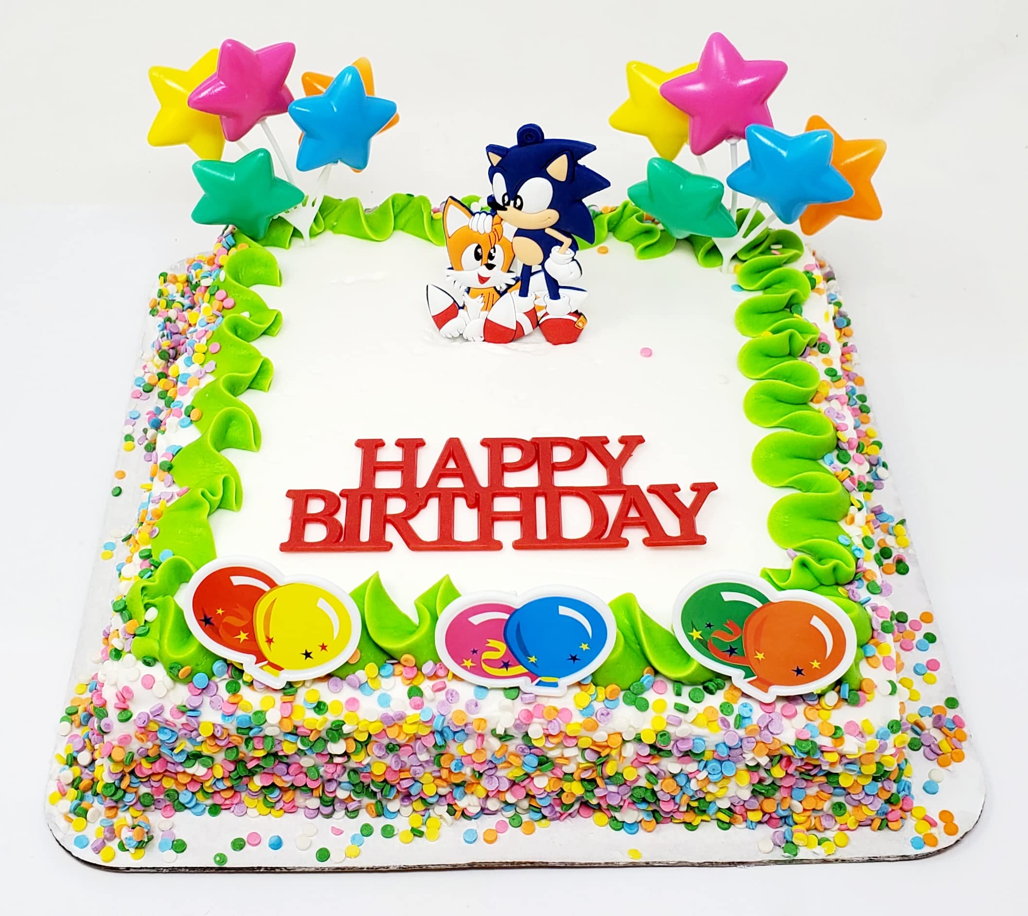 Birthday Celebrations Sonic Cake Topper Set Featuring Sonic Miles Amy ...