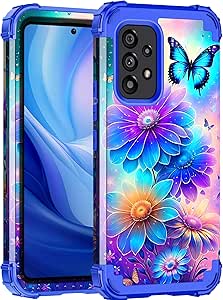 Amazon.com: Miqala for Galaxy A53 5G Case,Glow in The Dark Three Layer Heavy Duty Shockproof ...