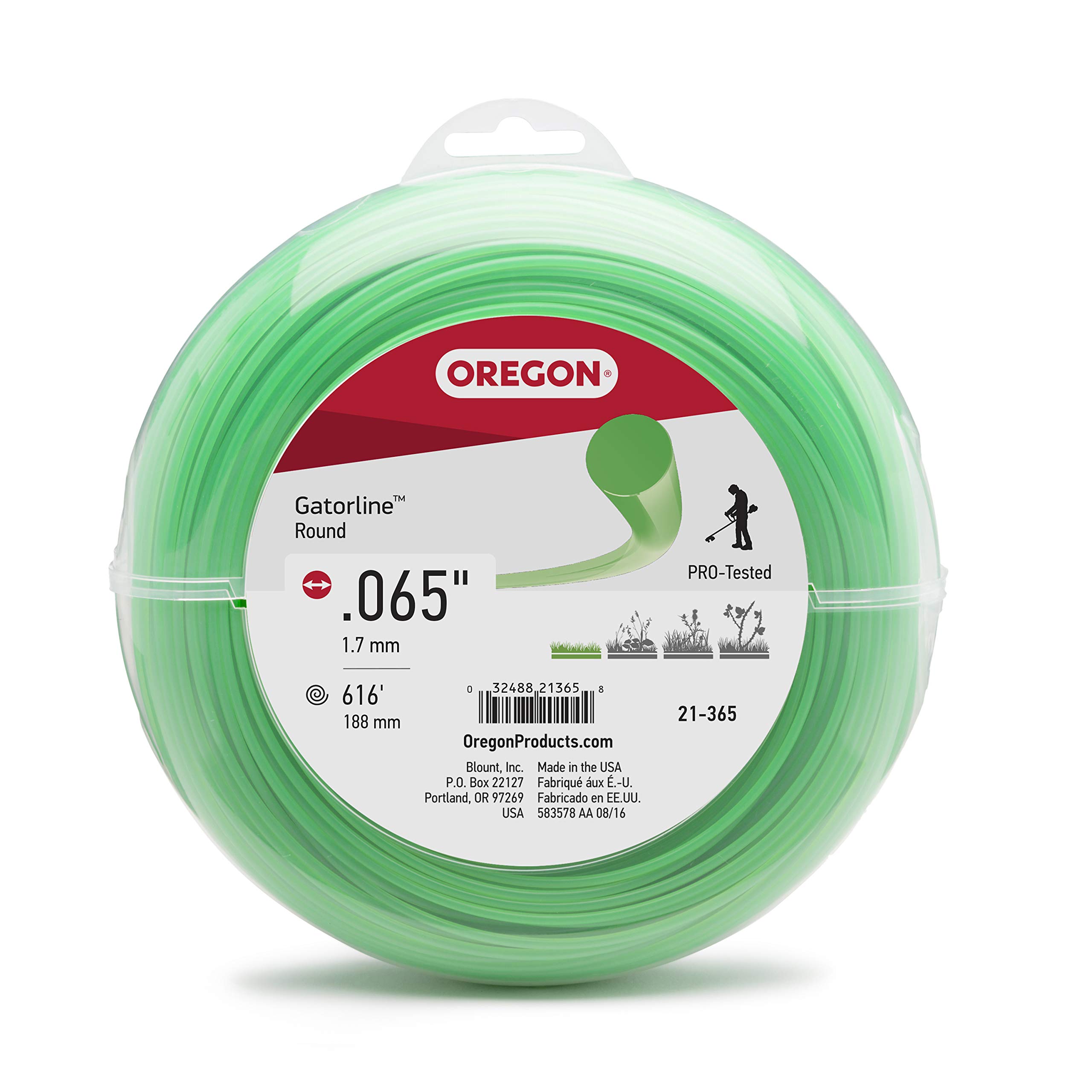 Amazon.com : Oregon 21-365 Gatorline Round String Trimmer Line .065 ...