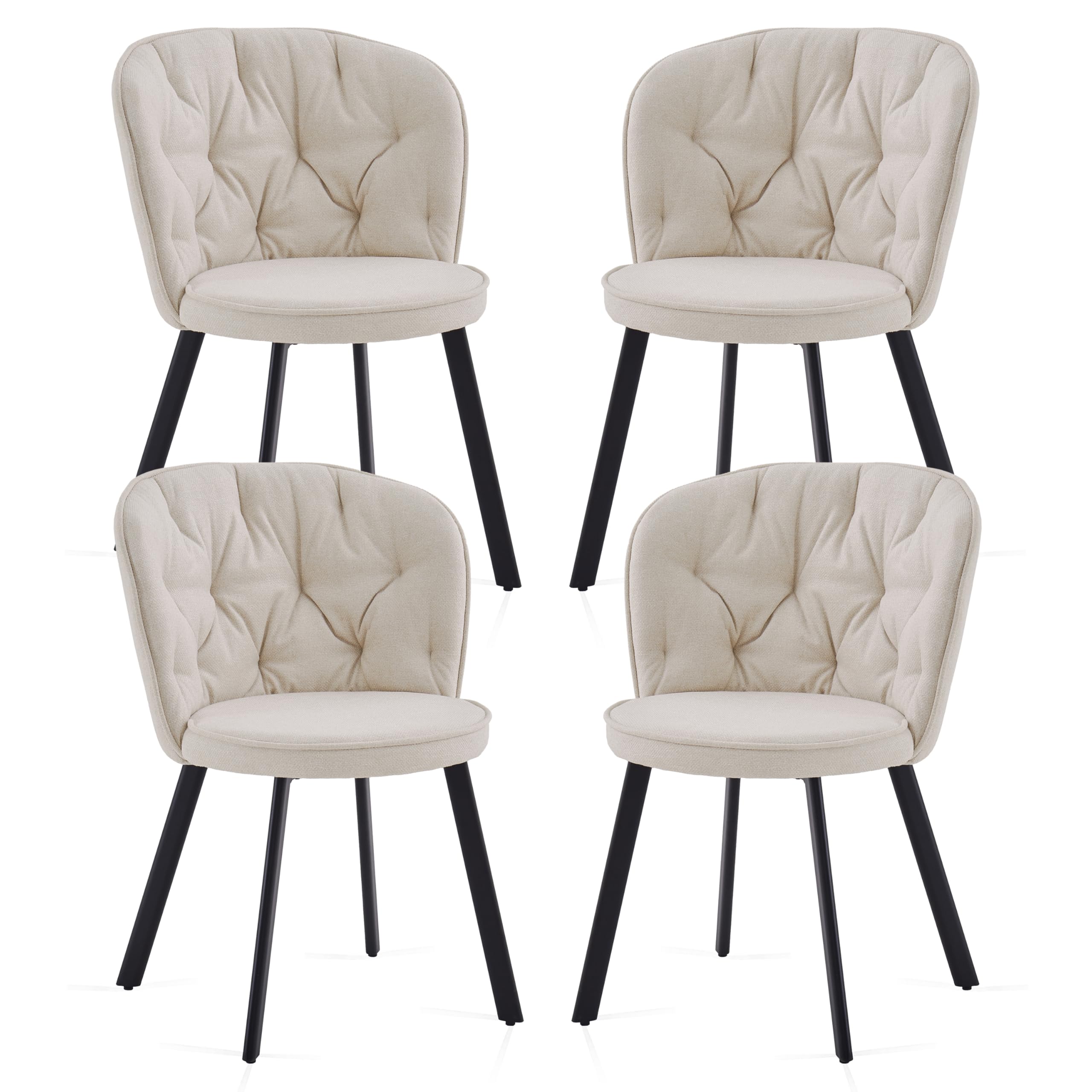 Weegstok Modern Dining Chairs Set of 2/4/6, Soft Fabric Upholstered ...