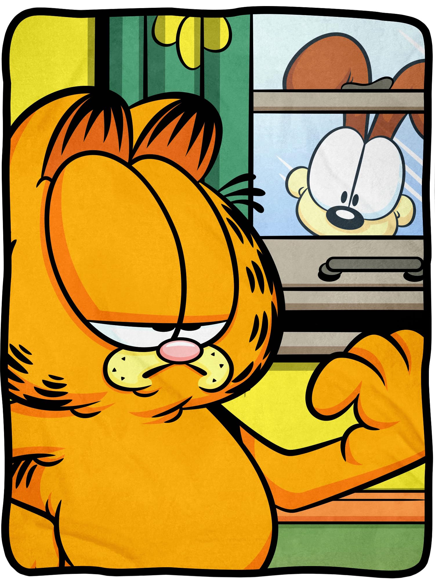Amazon.com: Garfield - Garfield and Odie Fuzzy Soft Fleece Throw ...
