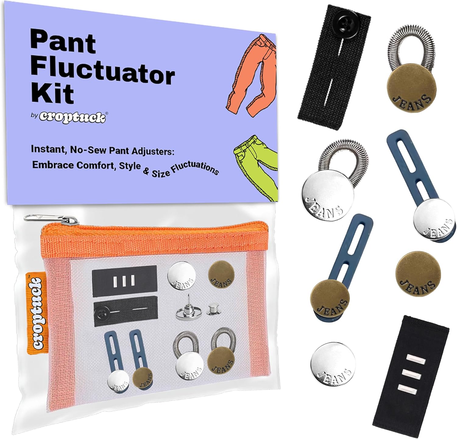 Amazon.com: Pant Fluctuator Kit – Adjustable Waist Extender & Tightener ...