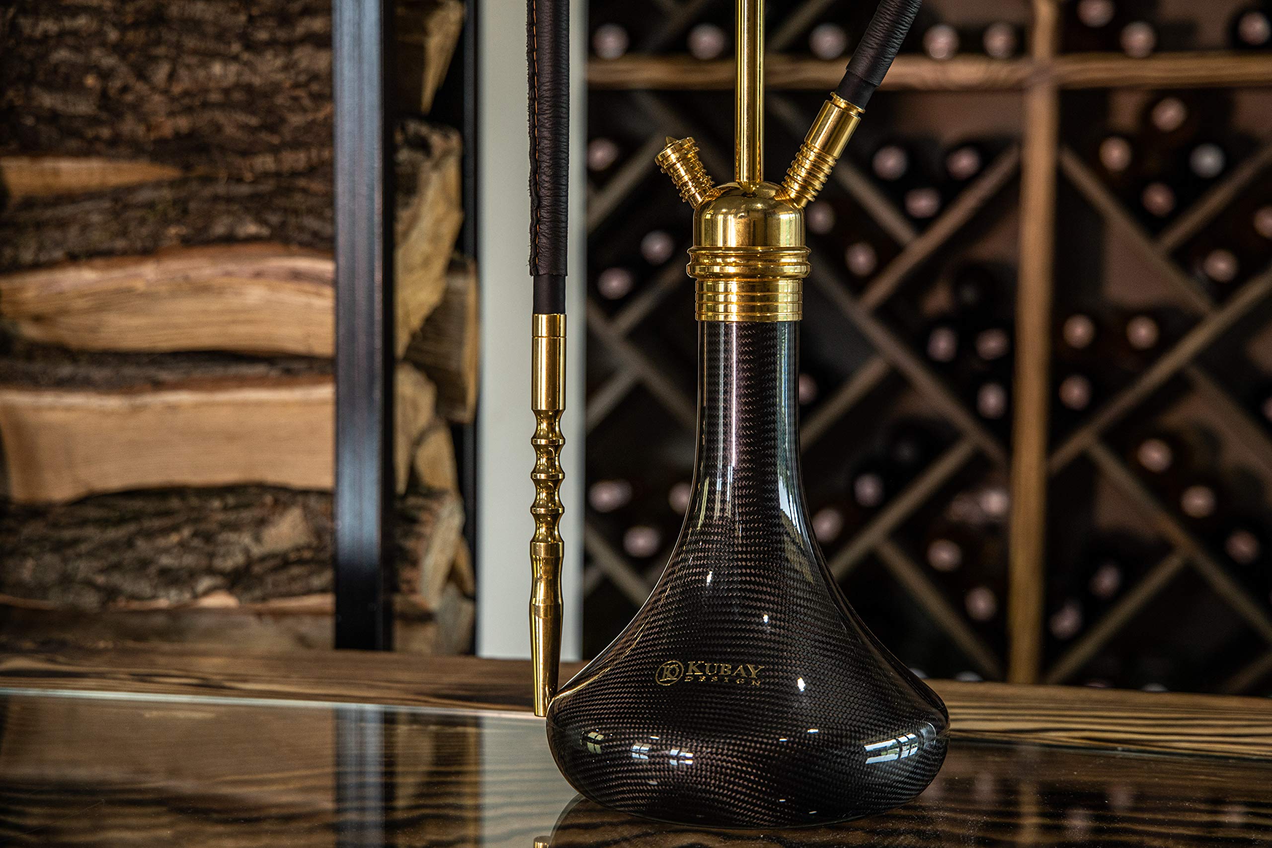 KubaY-Design with Logo Hookah Exclusive Edition Golden 24 Carat Gold ...