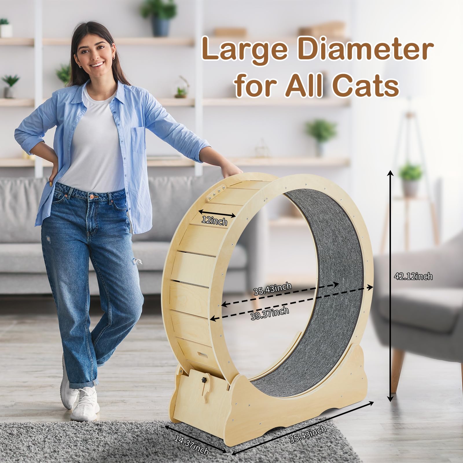 Cat Exercise Wheel Indoor 39-Inch Cat Exercise Wheel - Indoor Cat ...