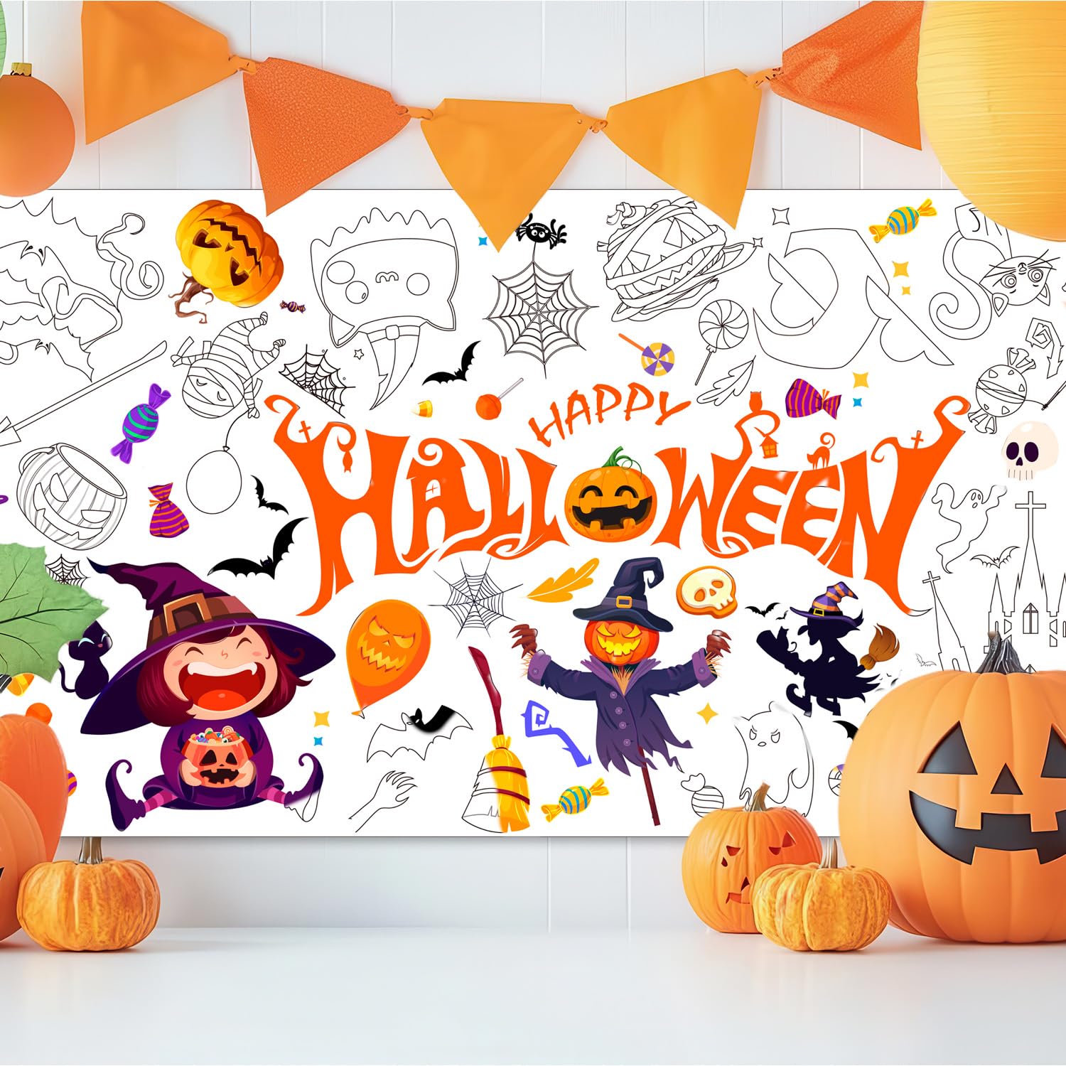 Snapklik.com : Fruitful Jewelry Halloween Giant Coloring Poster