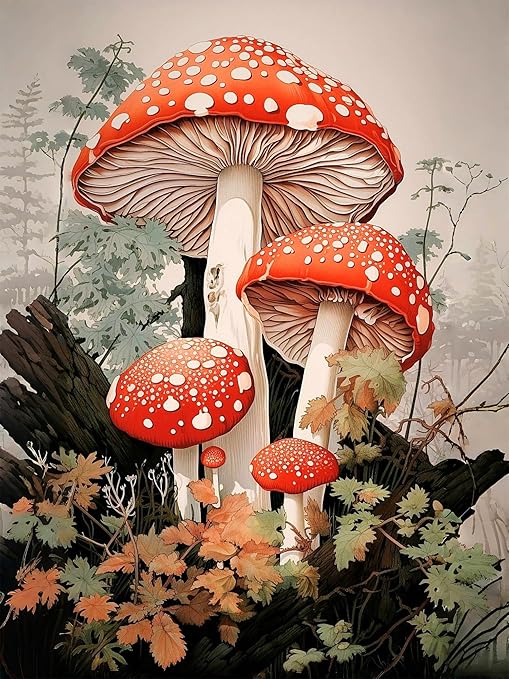 Amazon.com: Ekuxom Mushroom Diamond Painting Kits for Adults, 5D ...