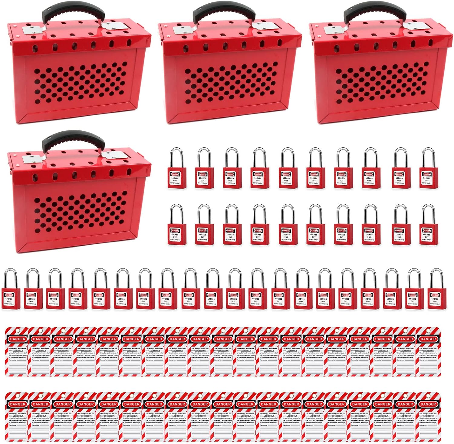 Safety Padlock Box Kit with 40 Locks and Tags Nepal | Ubuy