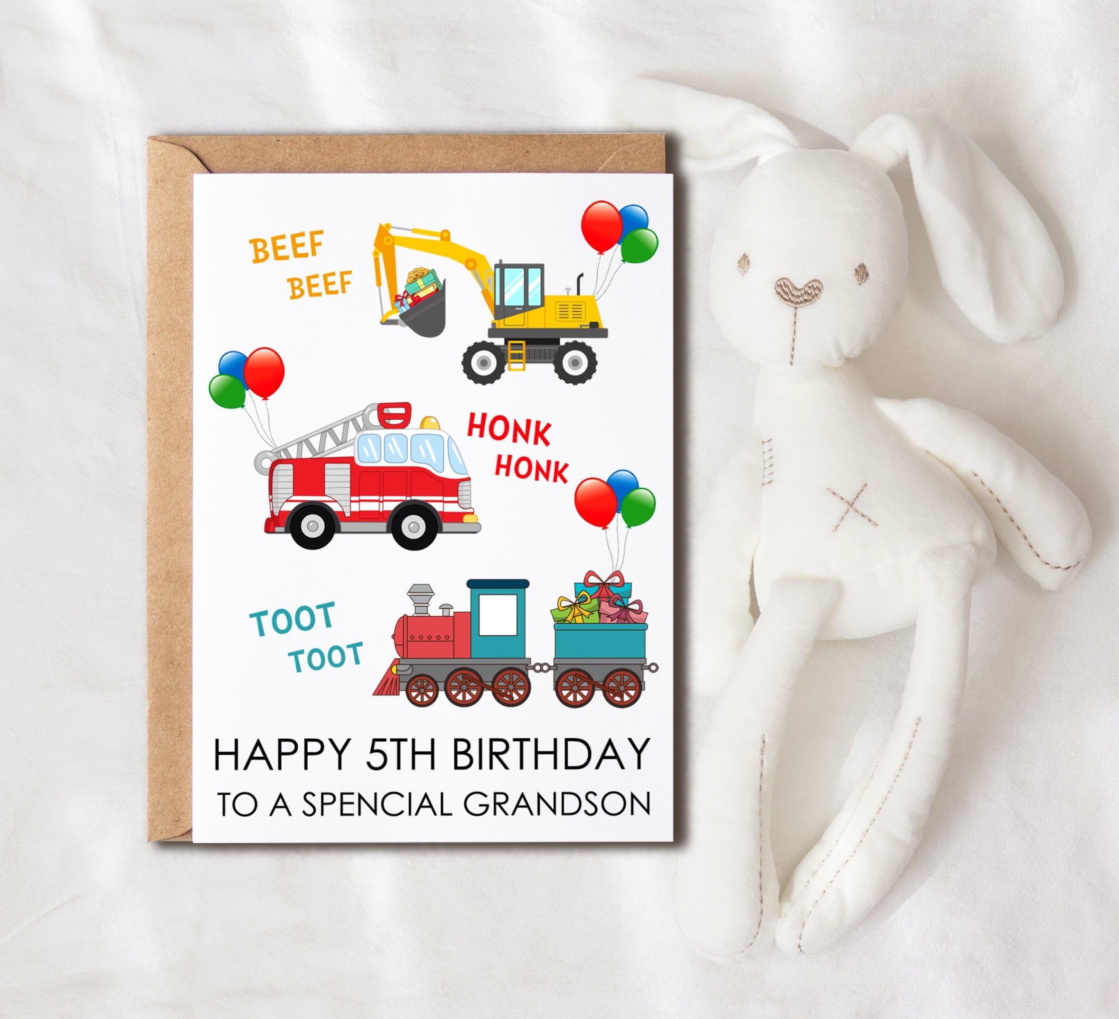 Buy AcevedoDesign Fifth Birthday Card For Boys - Happy 5Th Birthday ...