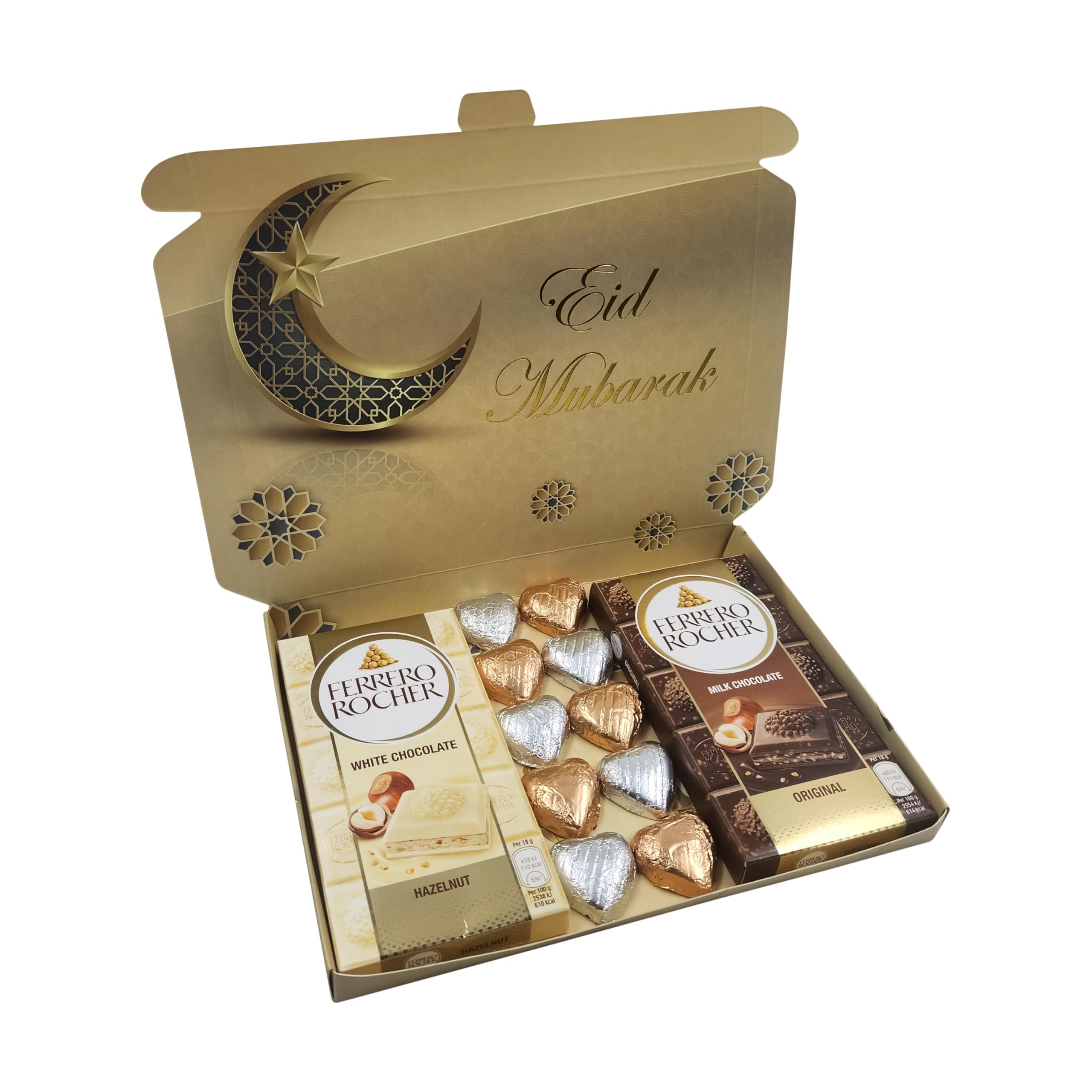 Ferrero Rocher Milk White Chocolate Bars & Hearts Ramadan Mubarak ...