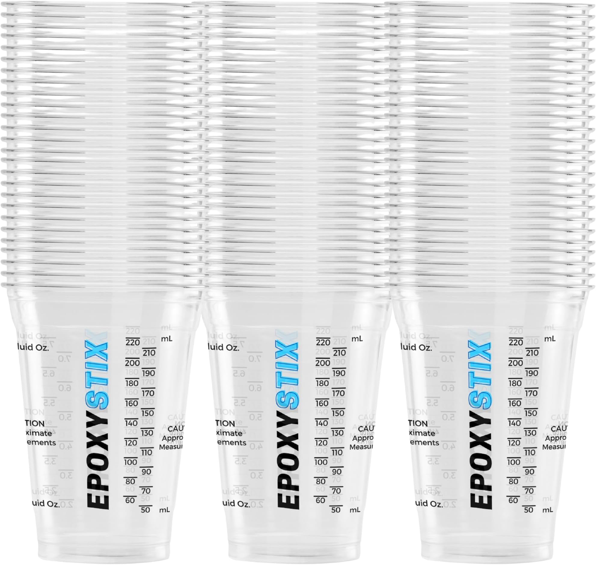 Amazon.com: 50 Graduated Medicine Paper Cups 3 oz for Epoxy Resin ...