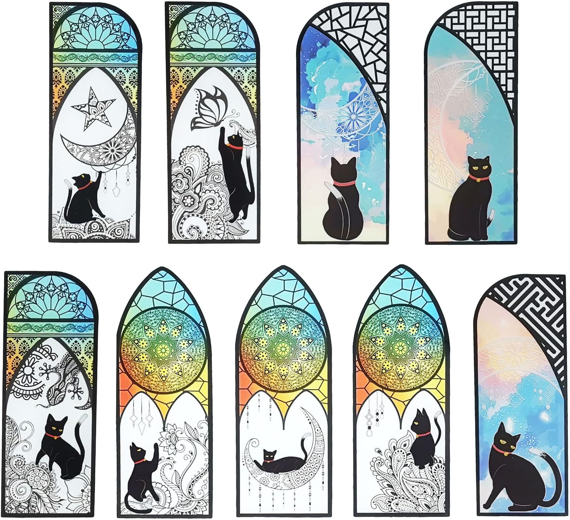 Amazon.com: BLBMH 9PCS Cool Cat Bookmarks Set Cute Animal Bookmarks for ...