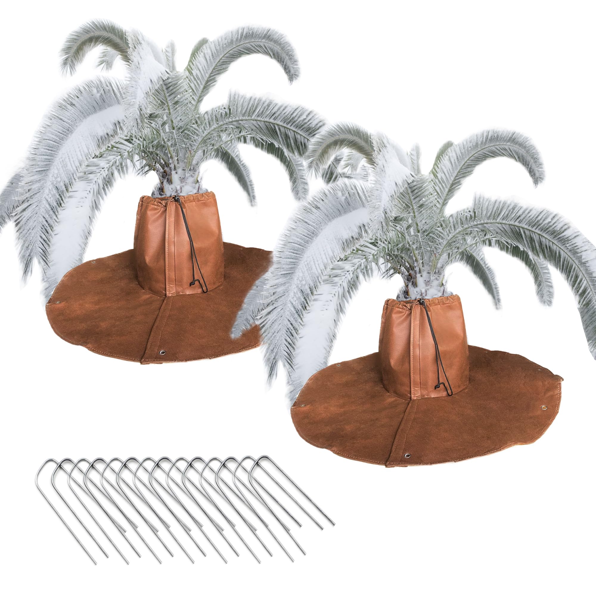 Amazon.com : LARNORJE 2 Pack Winter Protection for Palm Trees Root ...