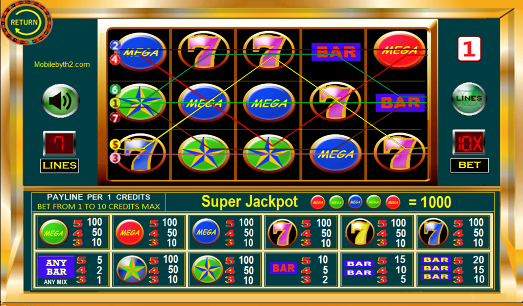 Seven lines Slot Machine Sevens - App on Amazon Appstore