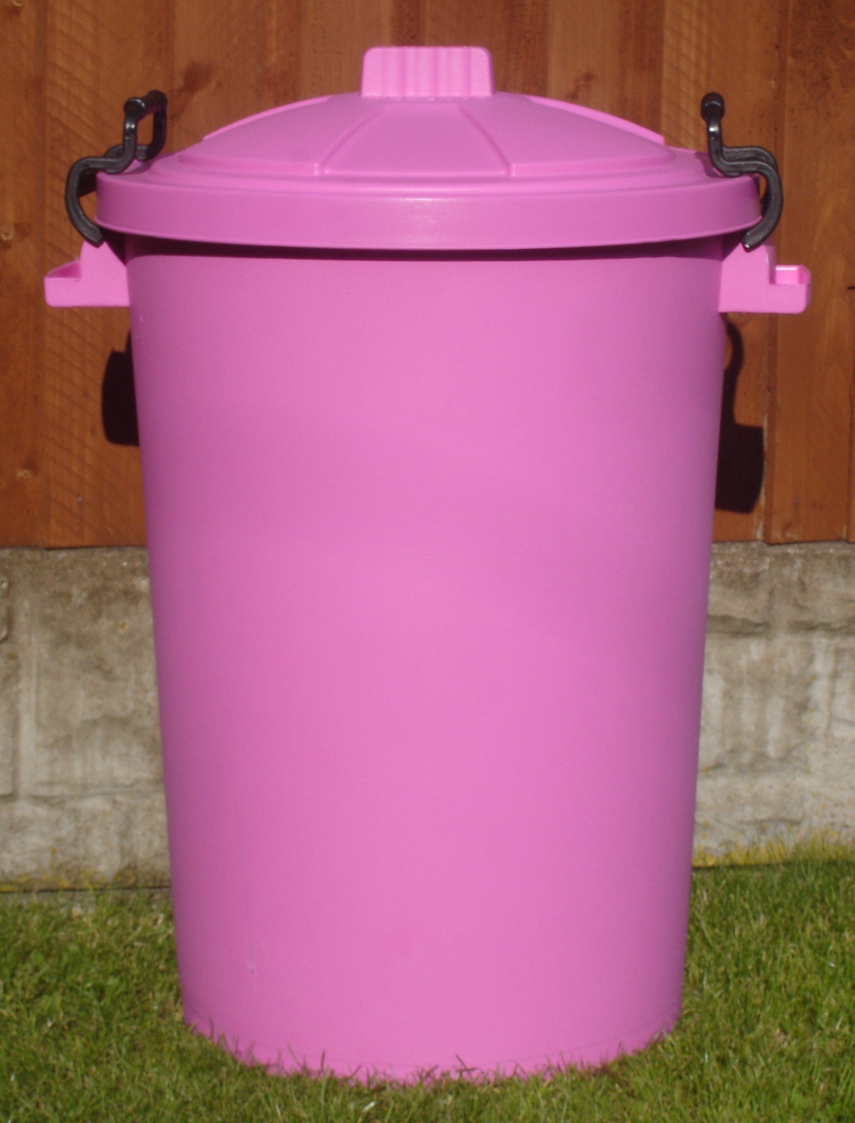 80/85 Litre Pink Bin With Lockable Handles. (Made In The U.K) : Amazon ...