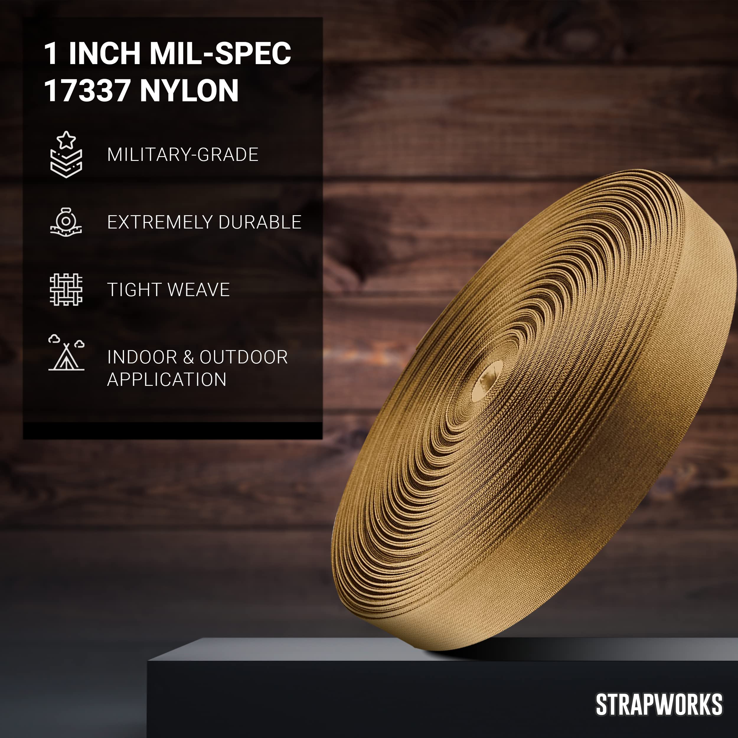Snapklik.com : Strapworks Military Spec Flat Nylon Webbing MilSpec ...