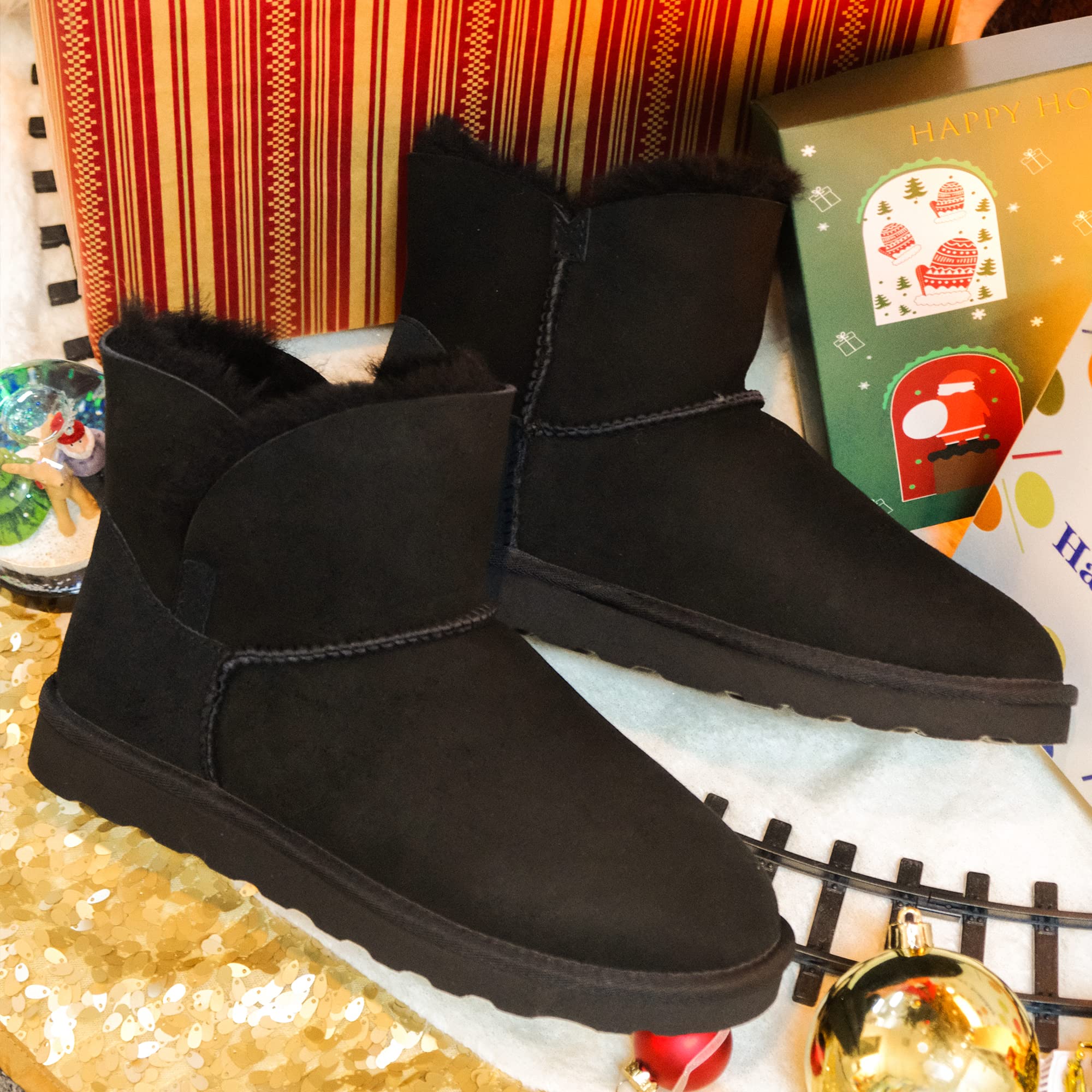 Snapklik.com : WaySoft Genuine Australia Sheepskin Snow Winter Boots ...
