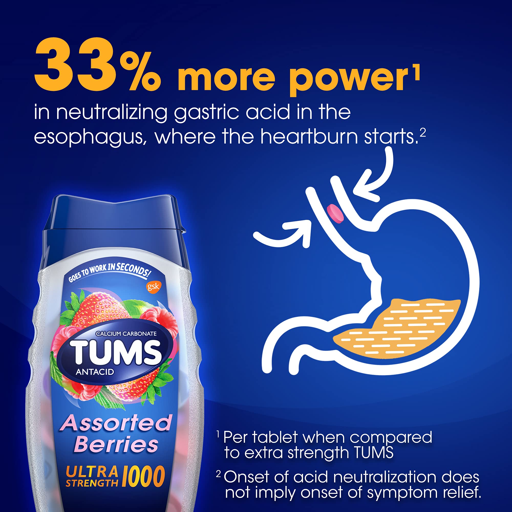 Tums Ultra Strength 1000, tabletas masticables antiáci...B001IAPXSA ...