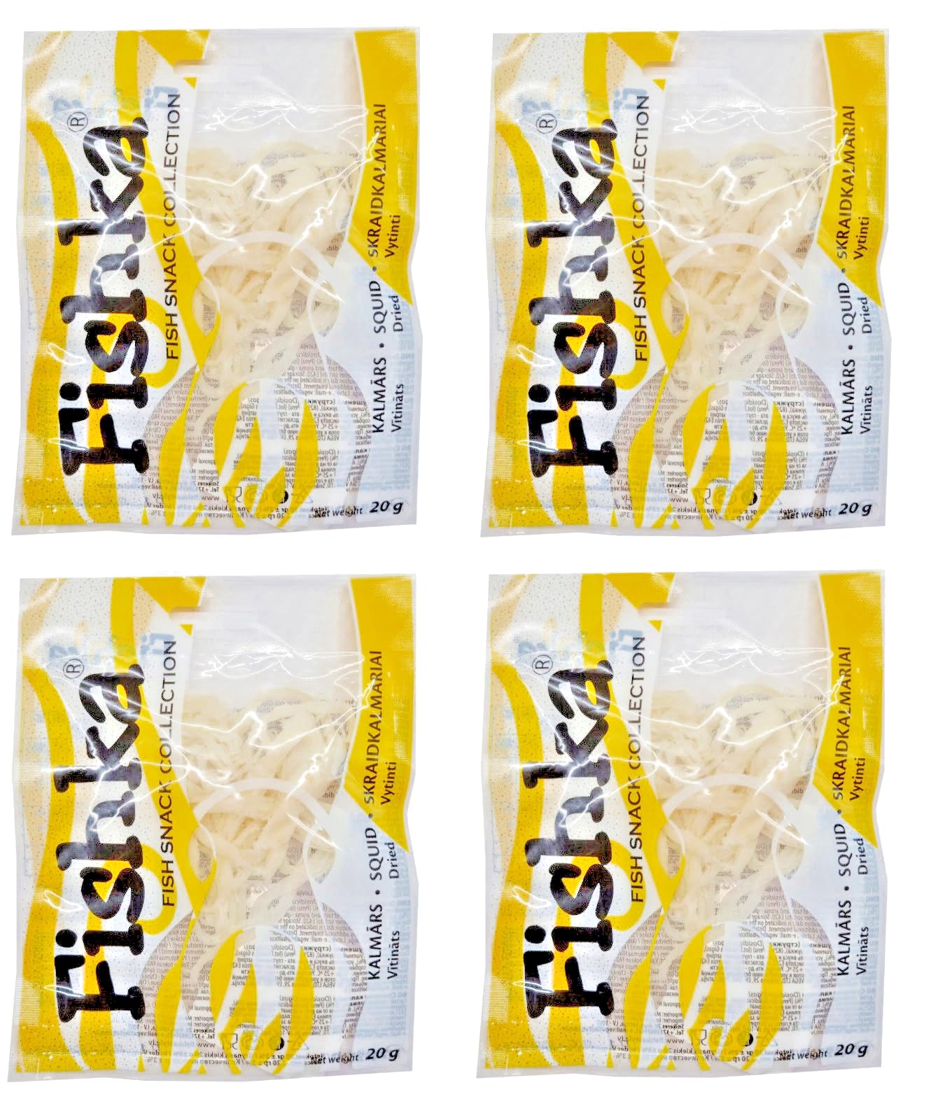 Fishka Dried Squid Shreds Fish Snacks 20g (Pack of 5) : Amazon.co.uk ...