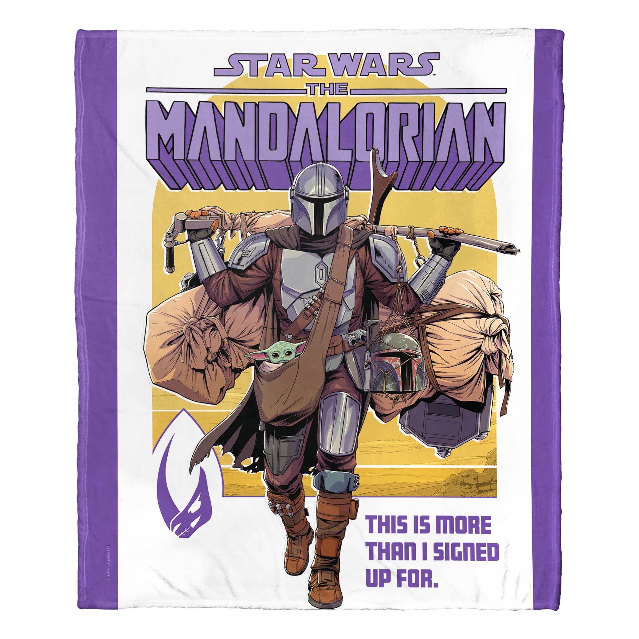 Amazon.com: Northwest Star Wars - The Mandalorian Silk Touch Throw ...