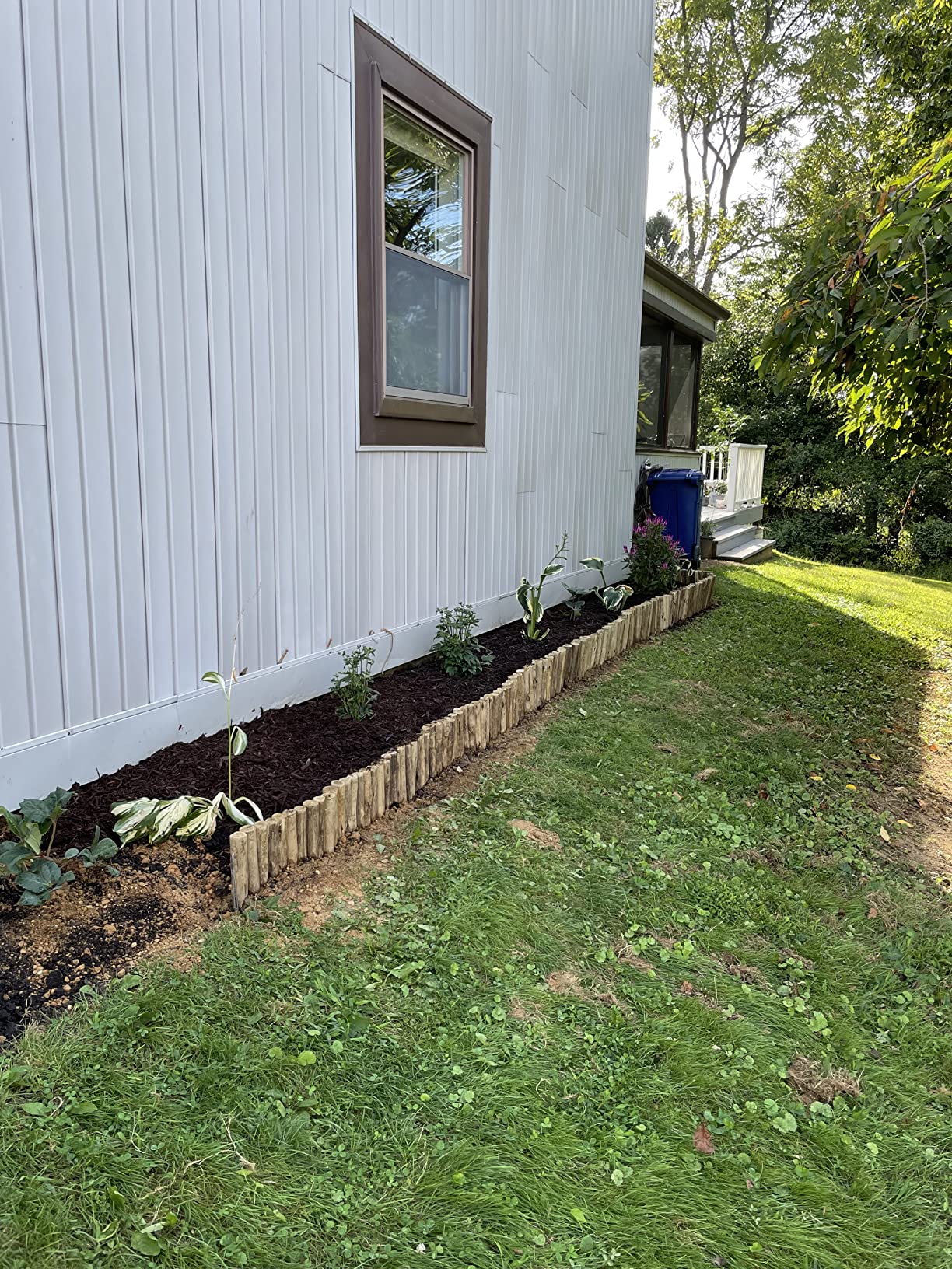 Wood Log Landscape Border