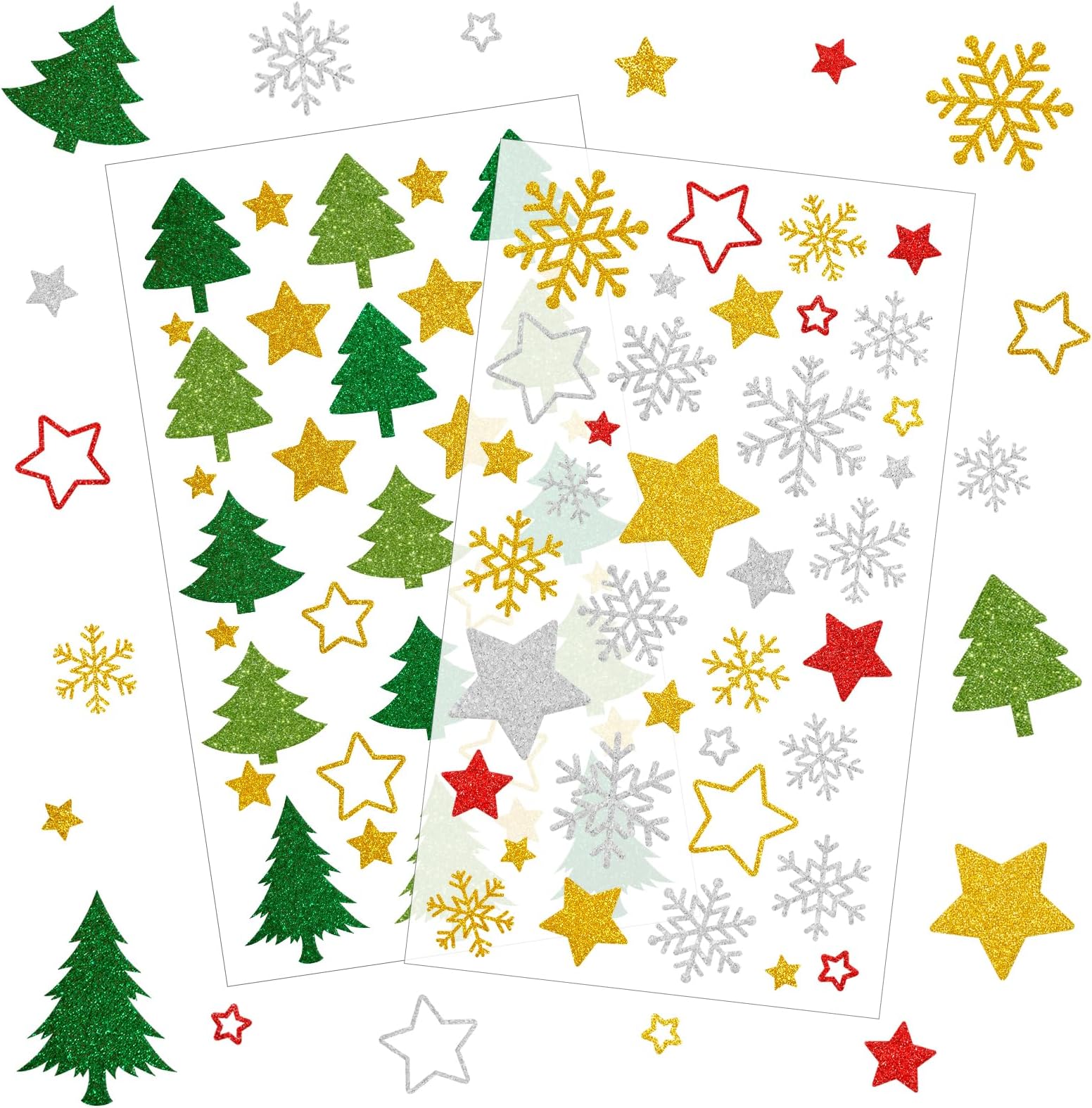 Aufkleber Weihnachten, 500 Stück Weihnachtsaufkleber 3.5cm Rund ...