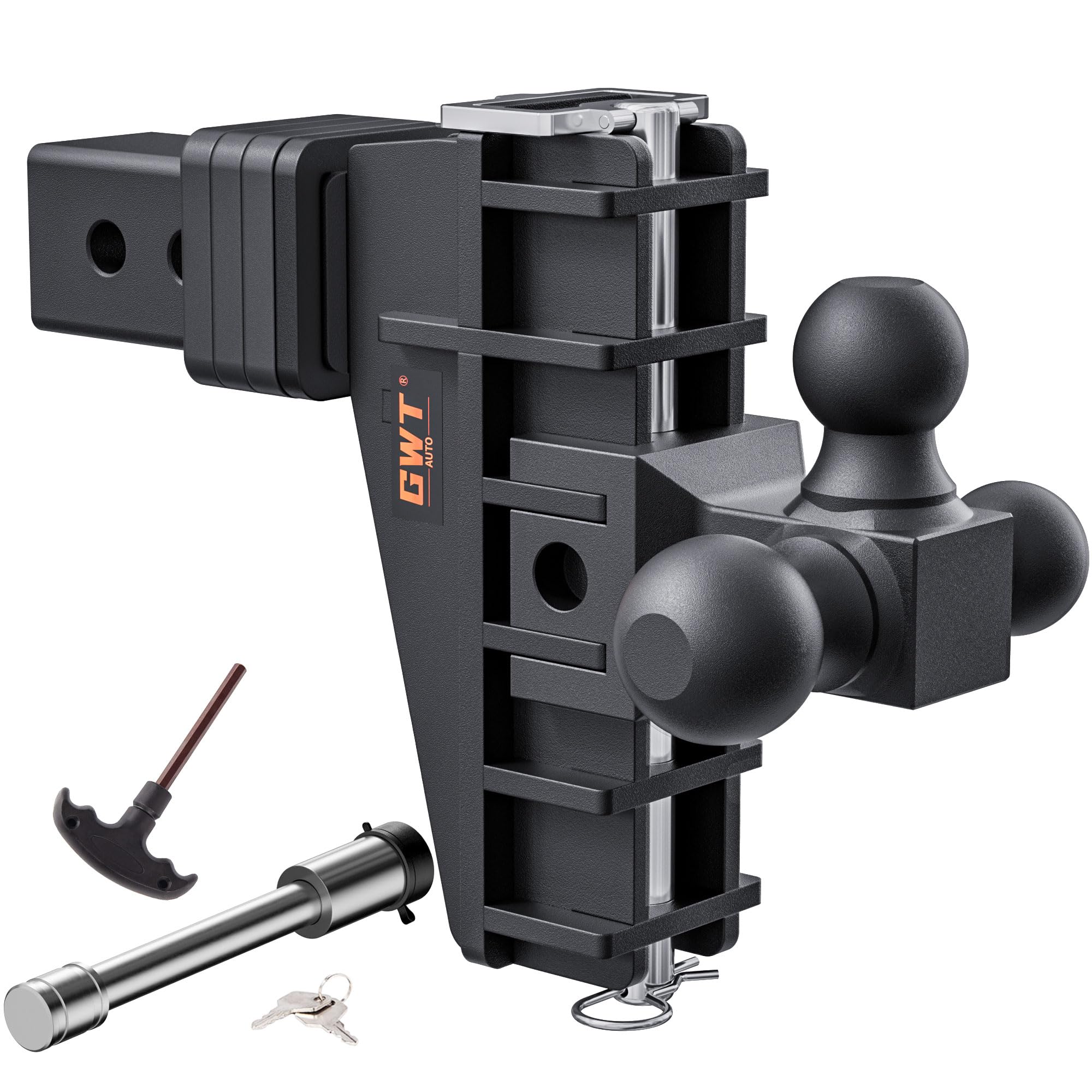 Amazon.com: GWTAUTO Adjustable Trailer Hitch, Tri-Ball (1-7/8" x 2" x 2 ...