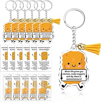 Siifert 12 Set Emotional Support Keychain Bulk with Tassels Employee ...