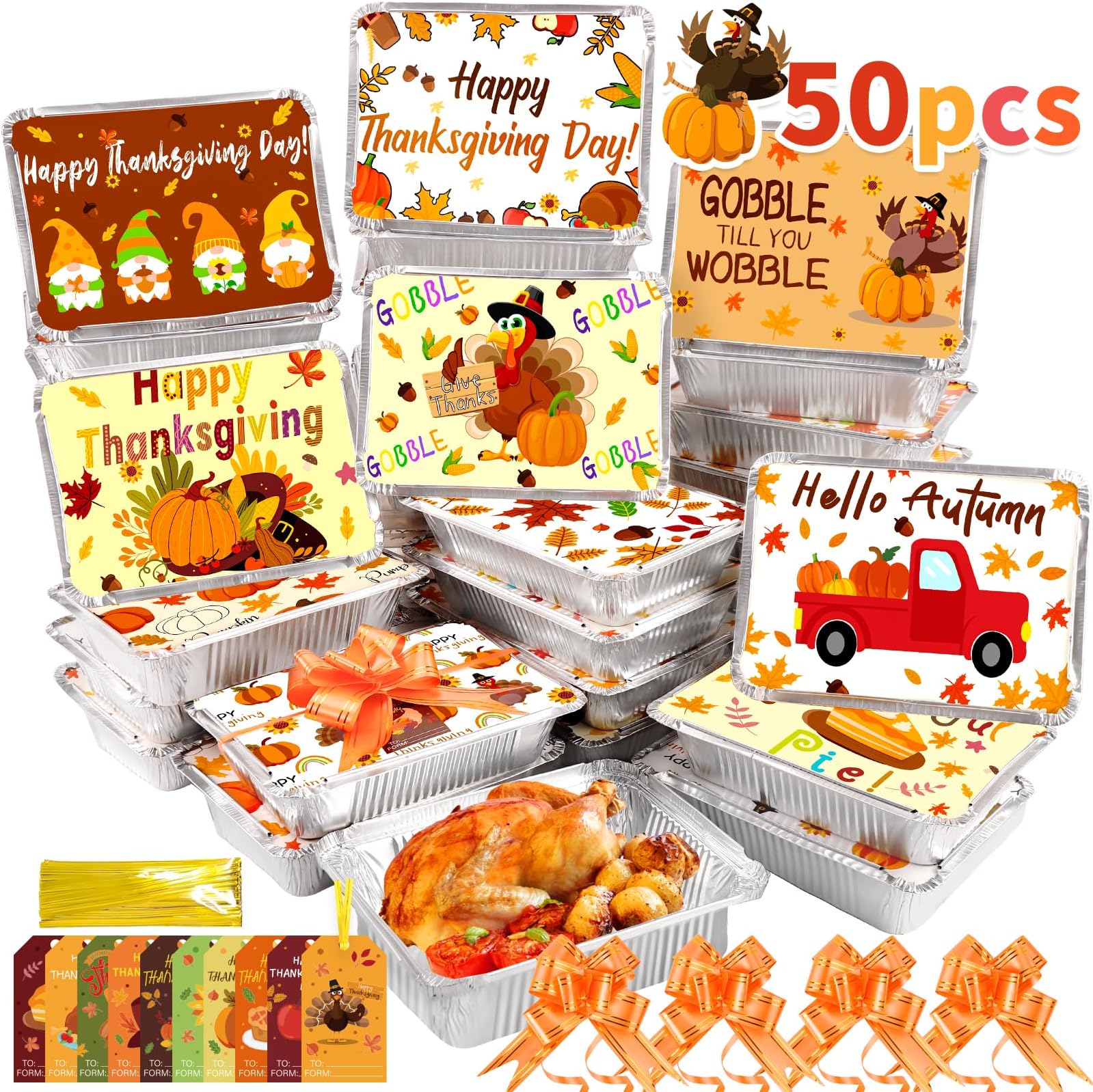 Amazon.com: JOYIN 36Pcs Thanksgiving Leftover Containers with Lids ...