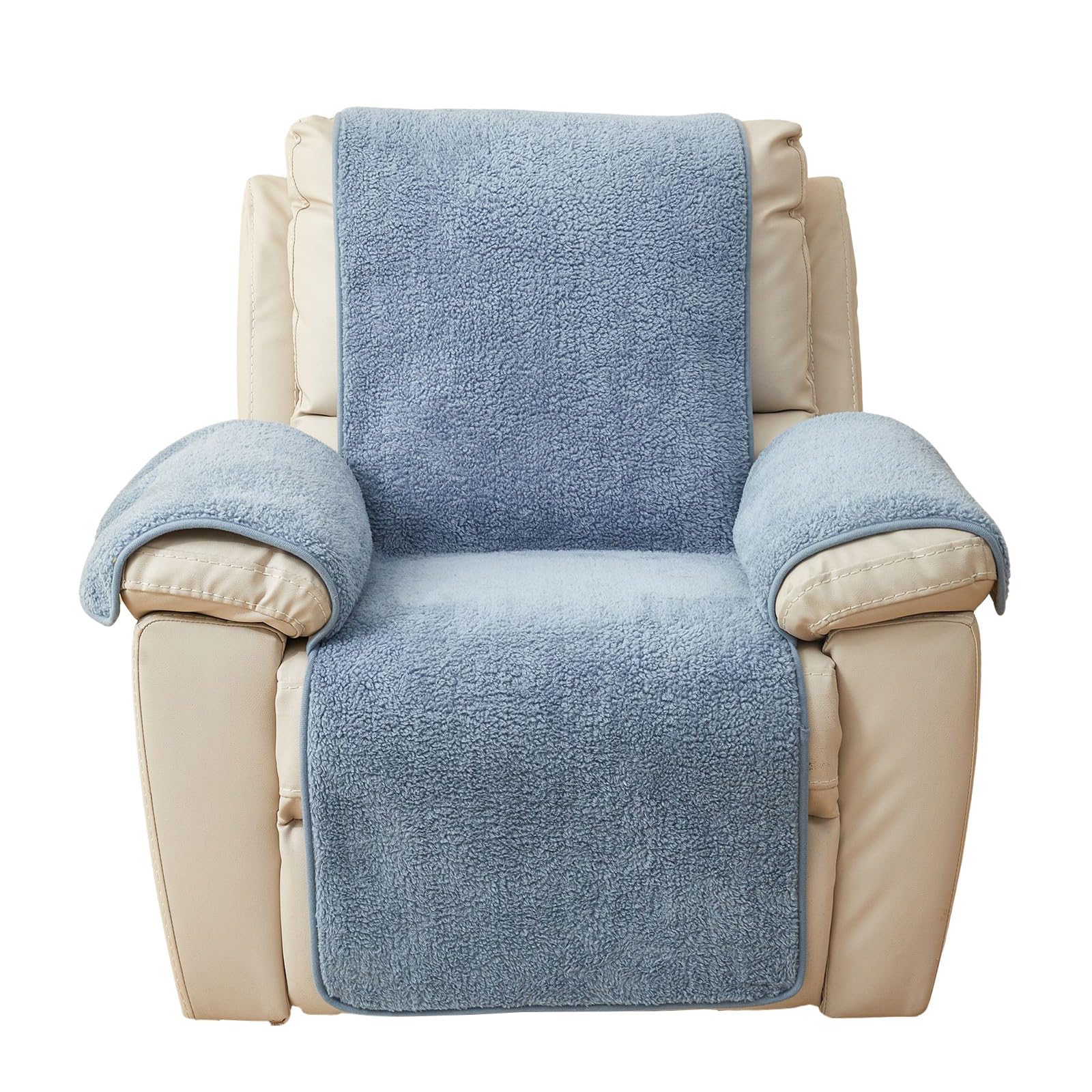 Amazon.com: Huierxun Luxury Sherpa Fleece Recliner Chair Cover Non Slip ...