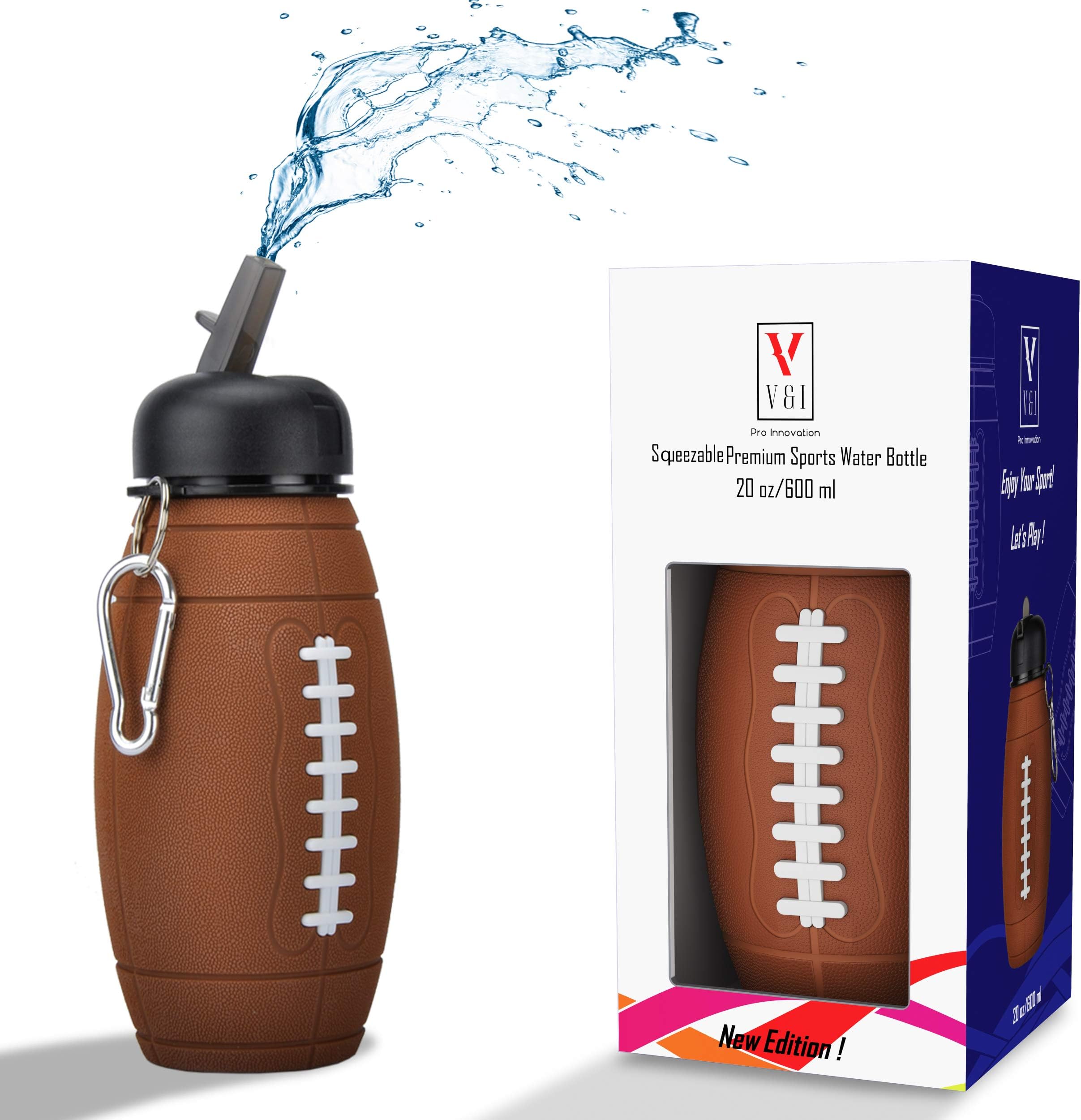 Amazon.com: BOZ Champion 22 oz (650ml) Soccer-Themed Squeeze Water ...