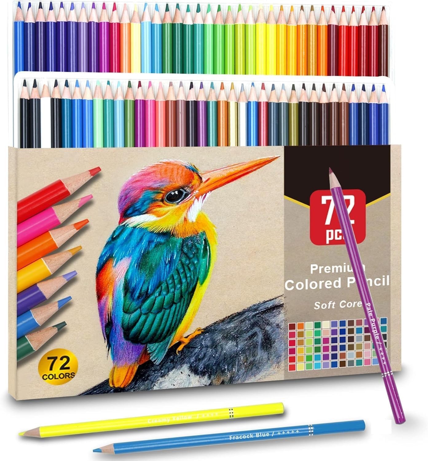 Wynhard Colour Pencil Set Pencil Colours 72Pcs Color Pencil Set for ...