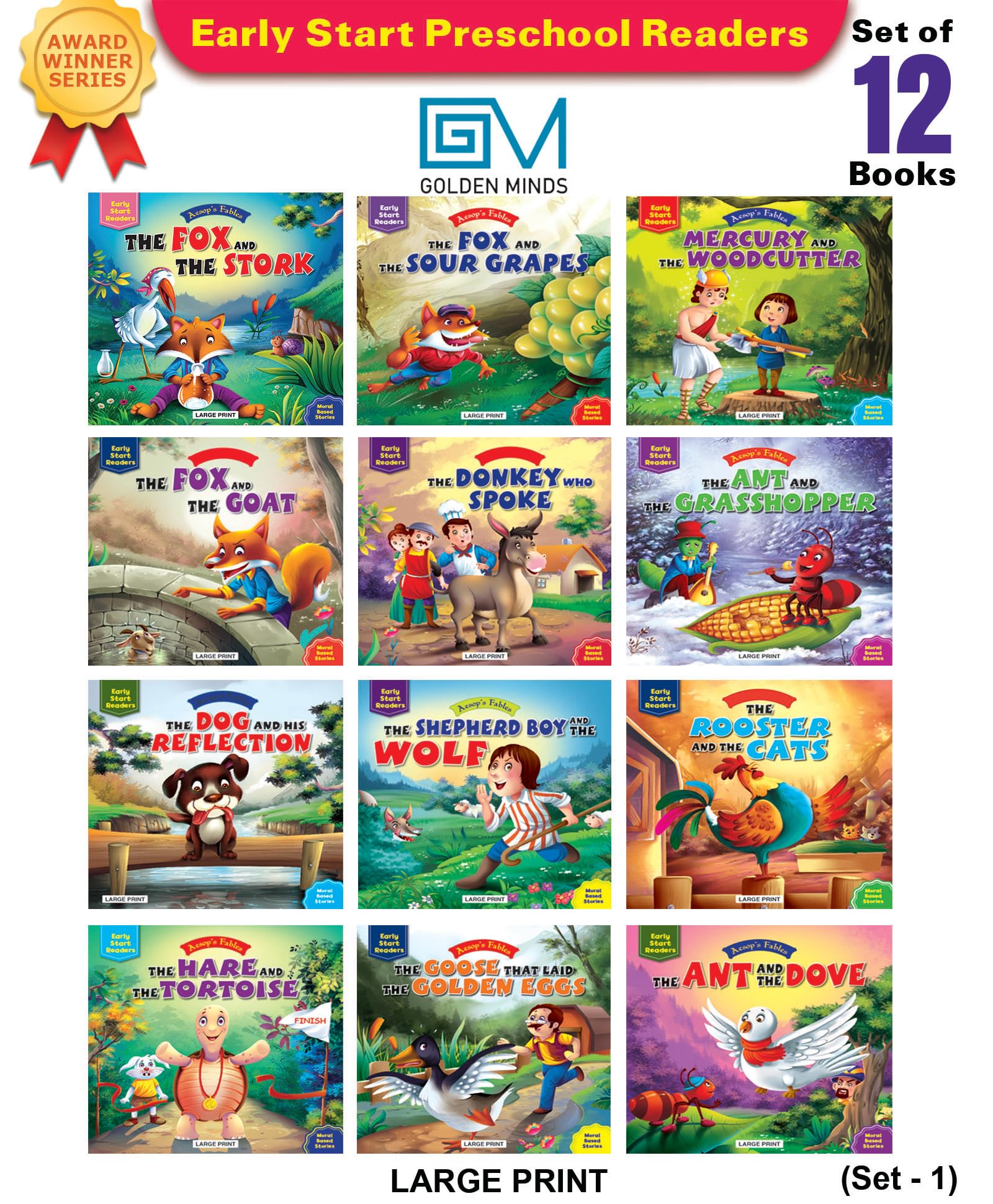 Buy GOLDEN MINDS Early Start Preschool Readers Set 1 (12 Books) for ...